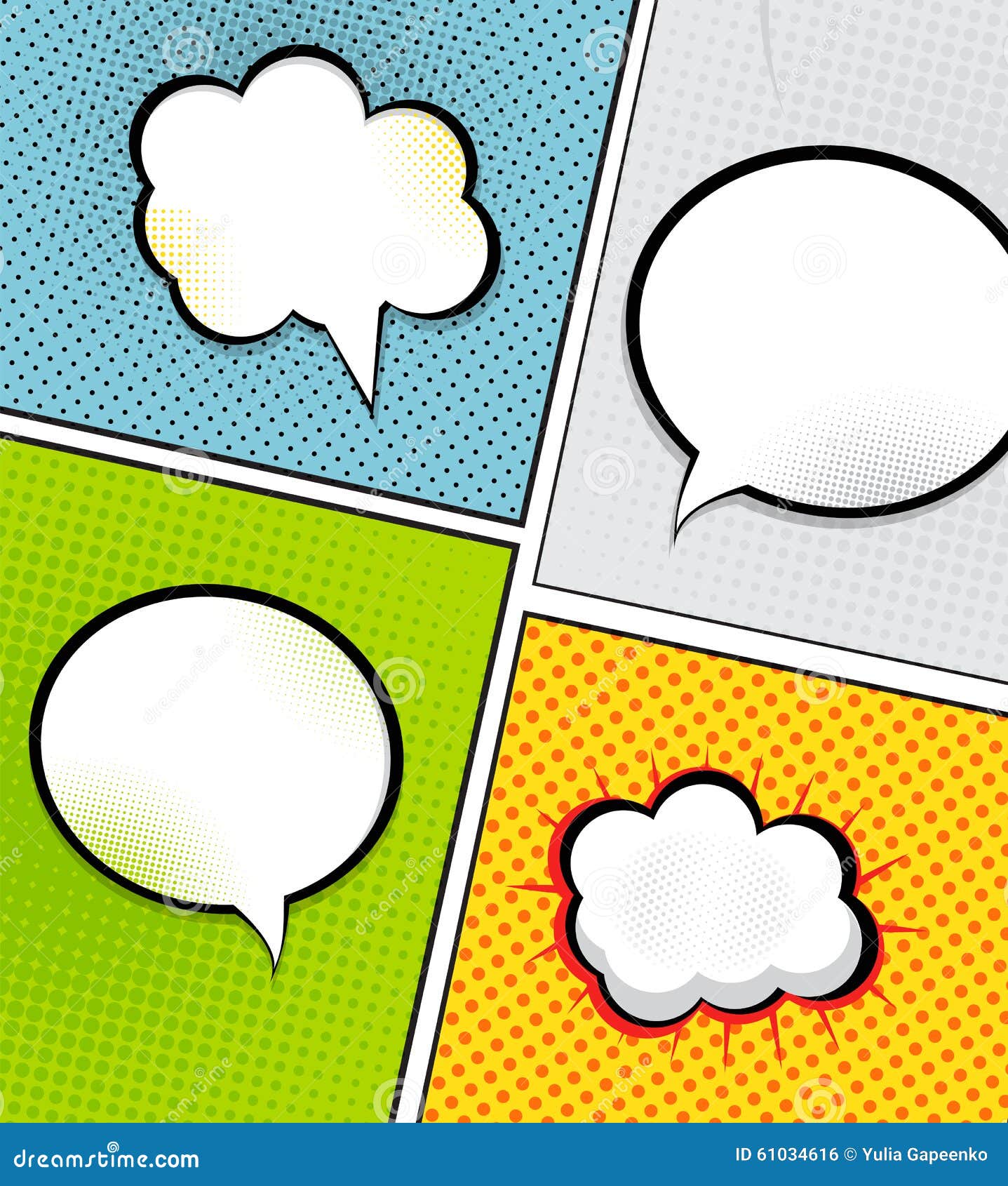 Speech Bubble Pop Art Background Vector Stock Illustration ...