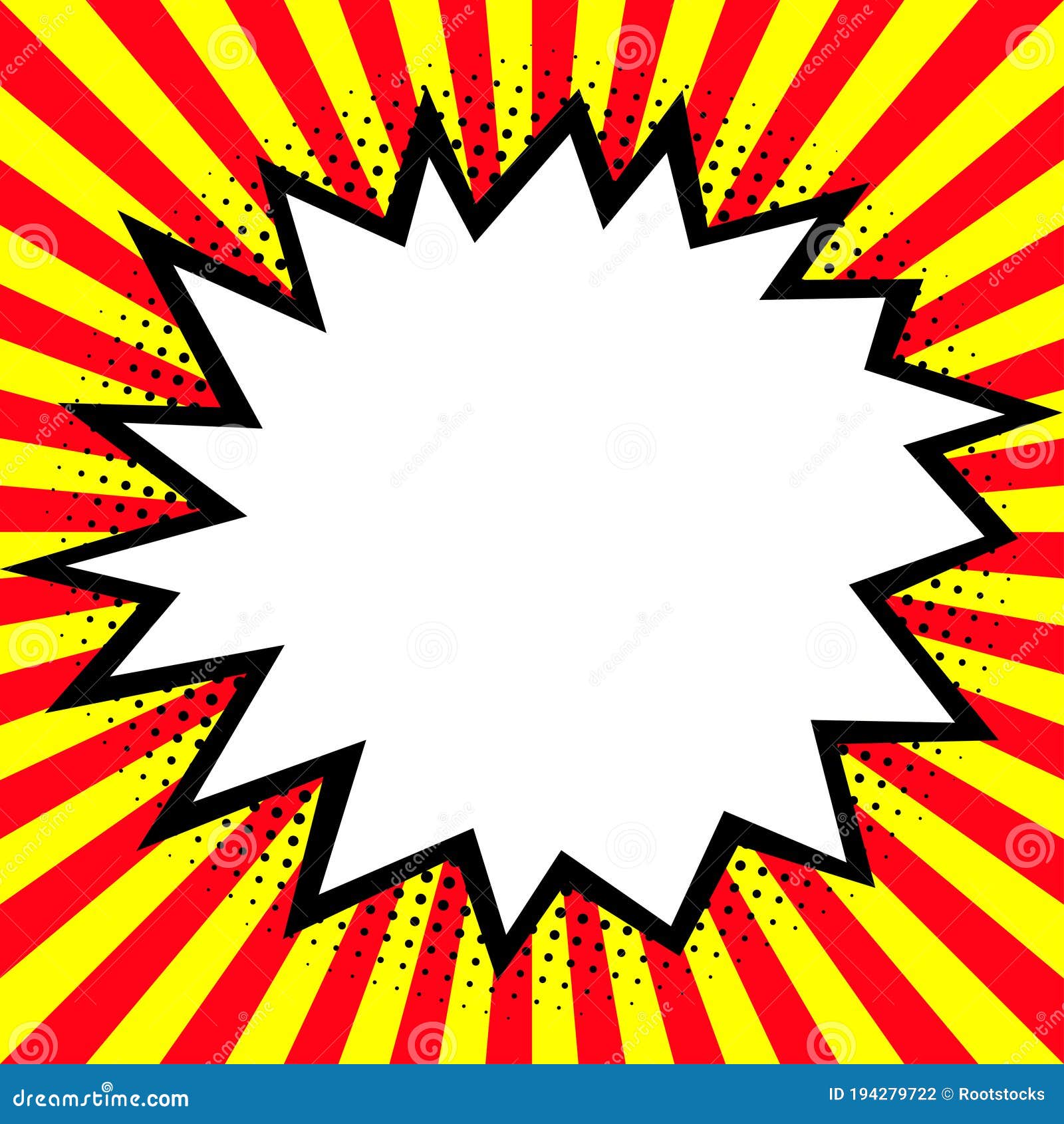 Speech Bubble in the Pop-art Explosion Stock Illustration ...