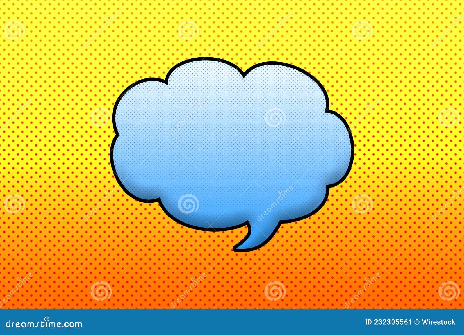 Speech Bubble in Pop Art Style Stock Illustration - Illustration of ...