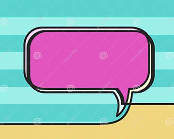 Pop Art Style Continuous Line Drawing of Speech Bubble, Vector Stock ...