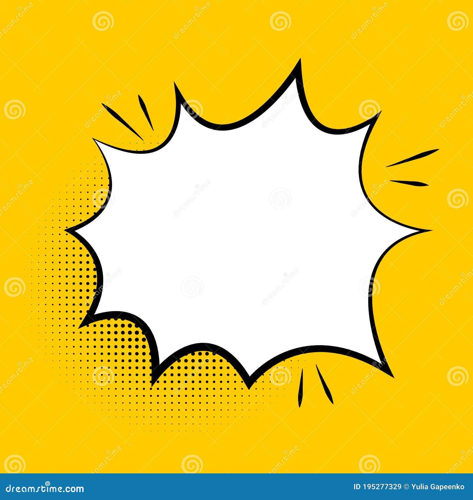 Speech Bubble in Pop Art Style. Vector Illustration Stock Illustration ...
