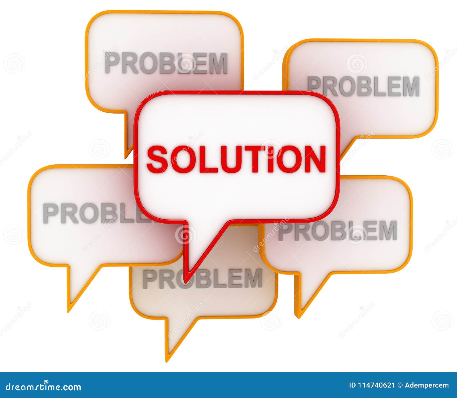 Speech Bubble - Problem and Solution Stock Illustration - Illustration ...