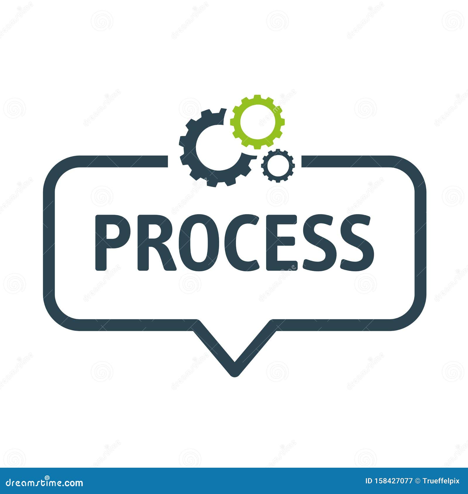Speech Bubble PROCESS Vector Illustration Stock Vector - Illustration ...