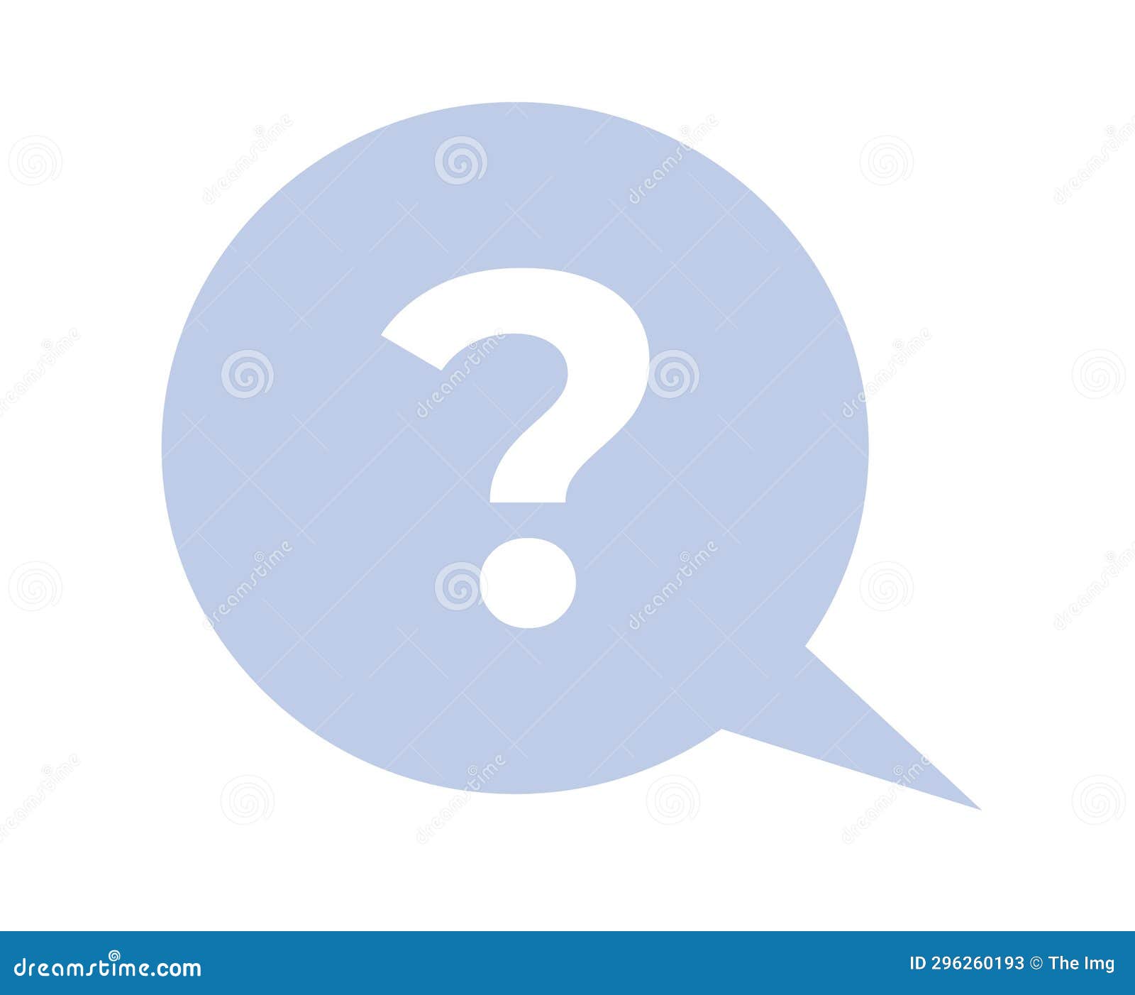 Speech Bubble Question Mark 2D Cartoon Object Stock Vector ...