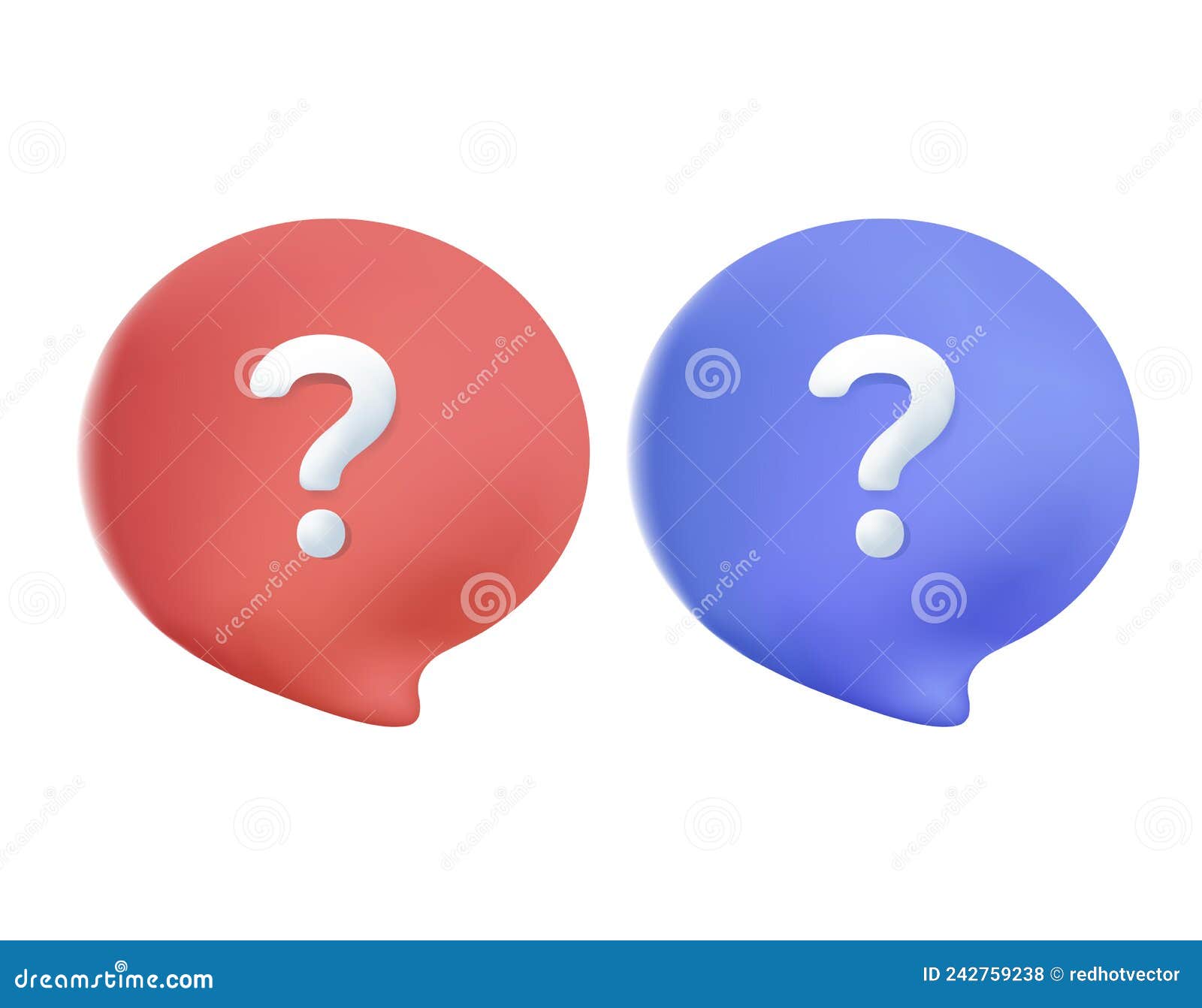 Speech Bubble with Question Mark. FAQ, Support, Help Concept. 3d Vector ...