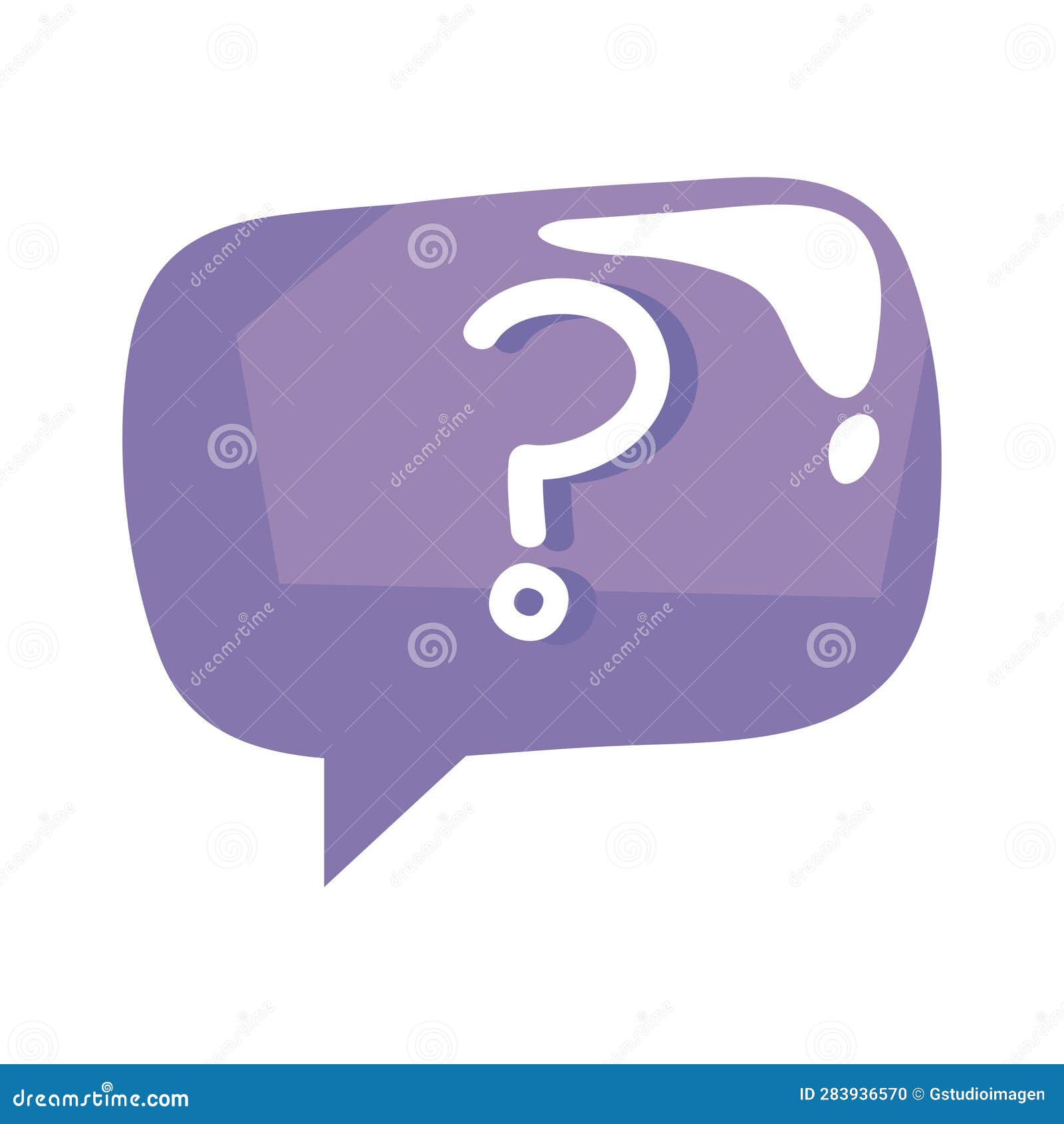 Speech Bubble with Question Mark Stock Vector - Illustration of ...