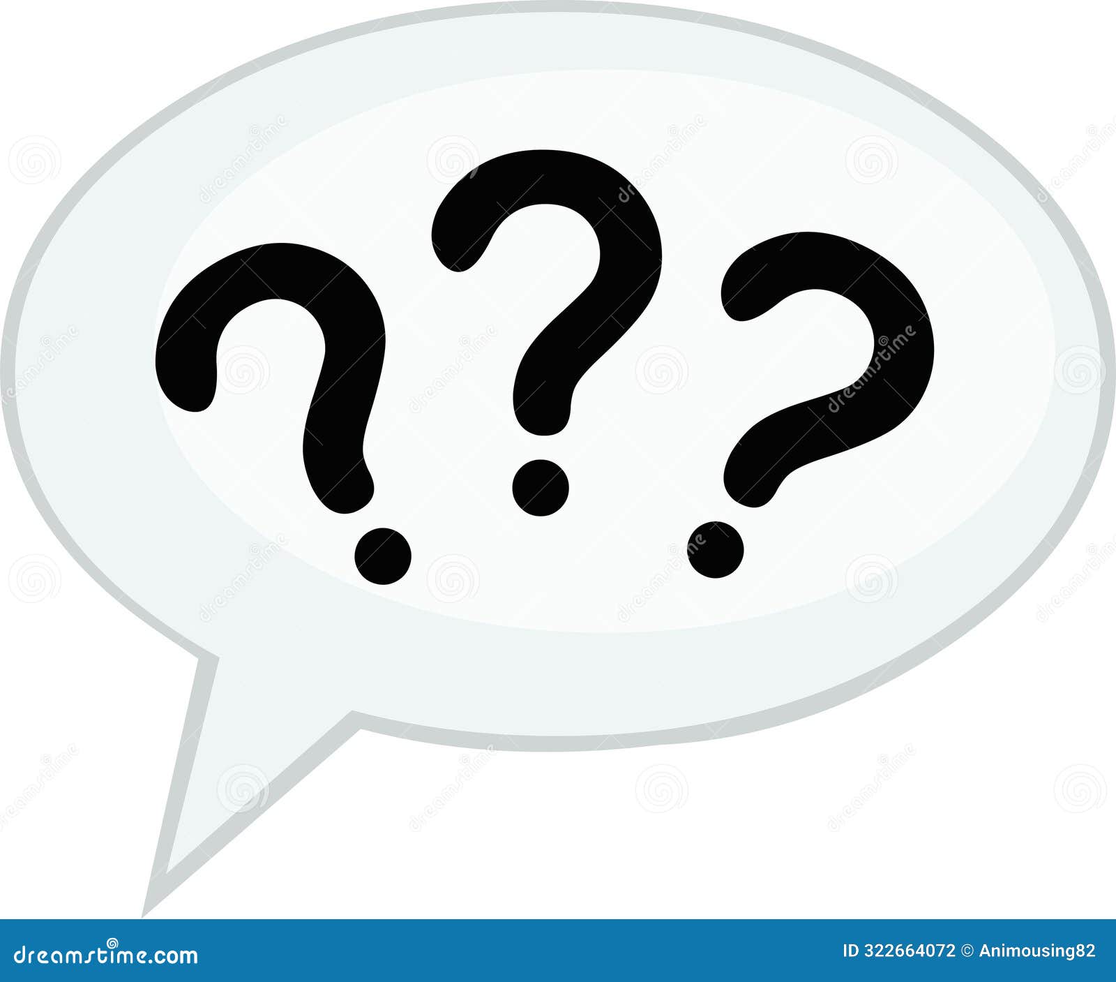 Speech Bubble Question Marks Stock Vector - Illustration of thinker ...