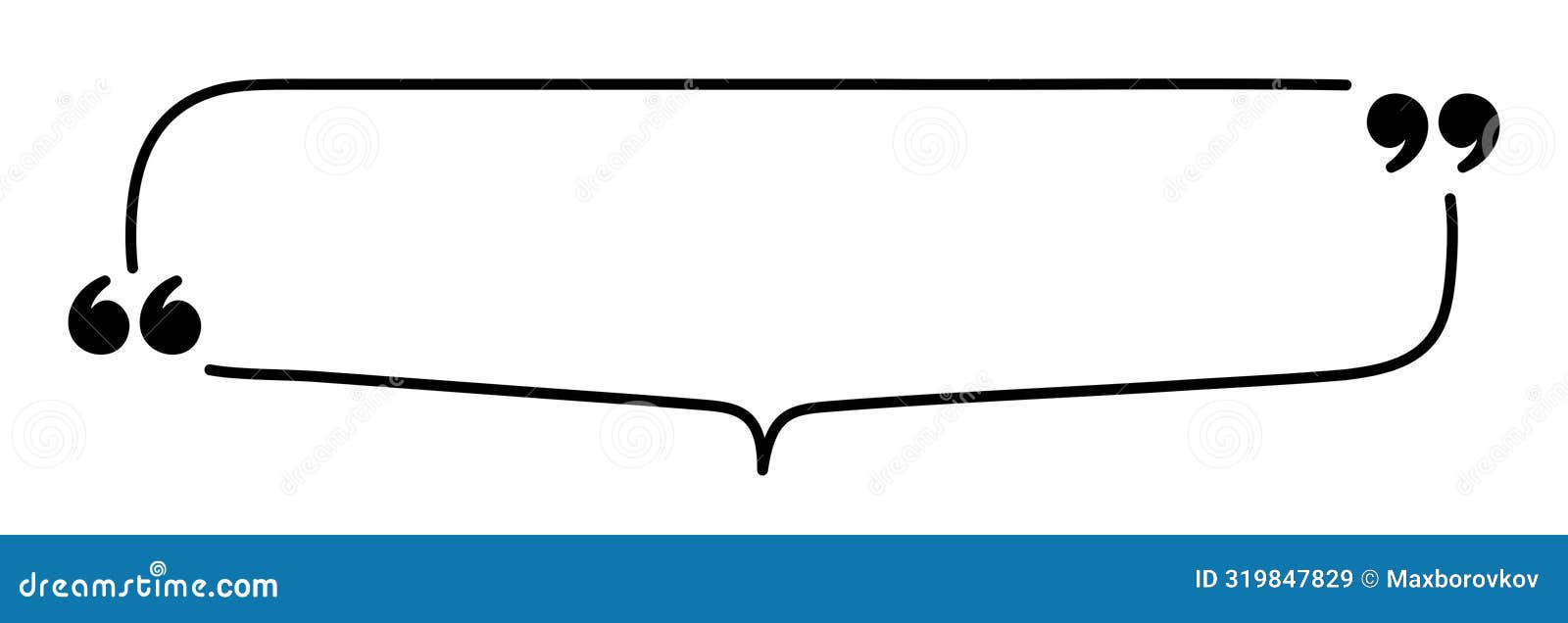 Speech Bubble with Quotation Marks Outline Stock Illustration ...