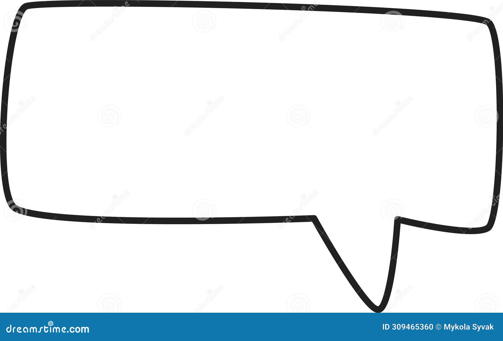 Speech Bubble Rectangle Doodle Stock Vector - Illustration of comic ...