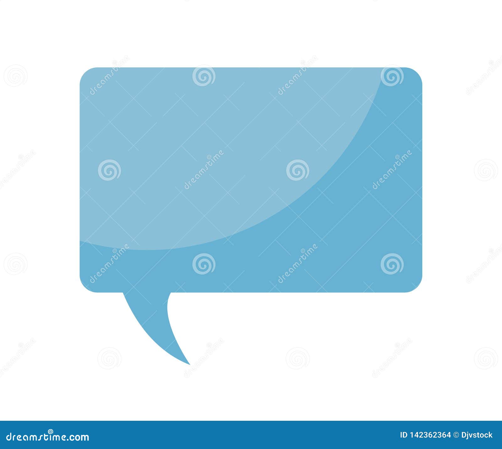 Speech Bubble in Rectangle Shape Stock Vector - Illustration of design ...