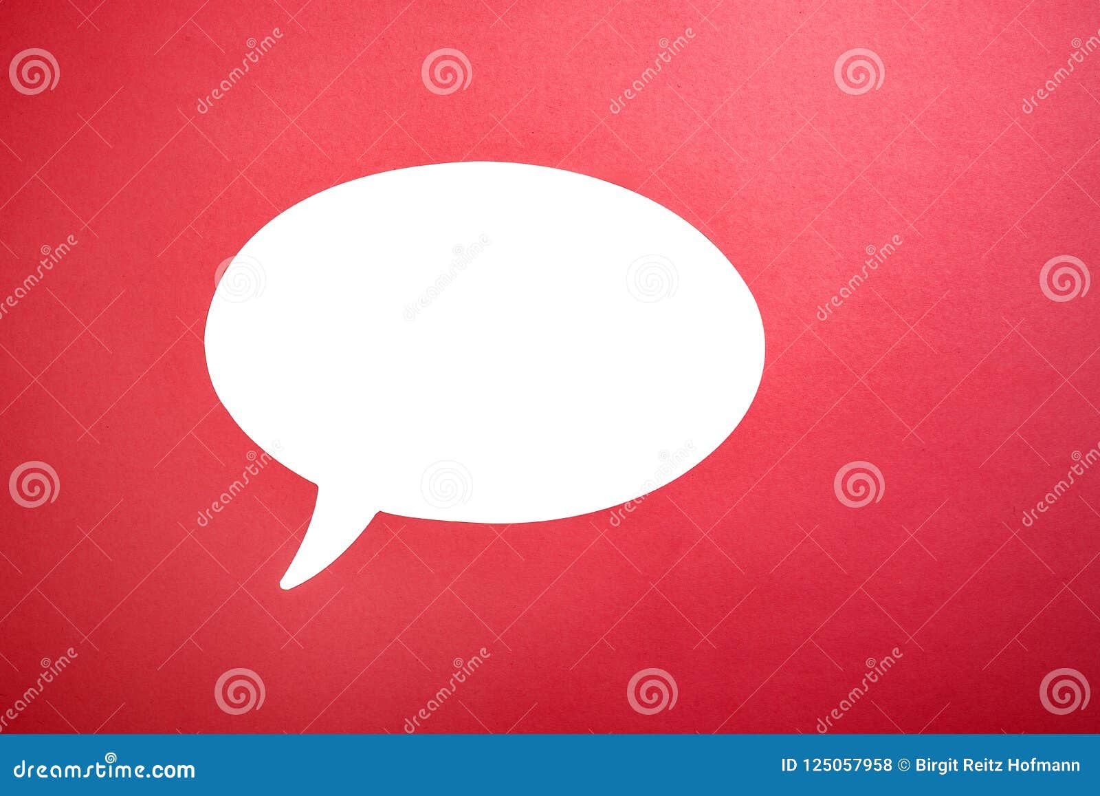 Speech Bubble on red stock photo. Image of shape, white - 125057958