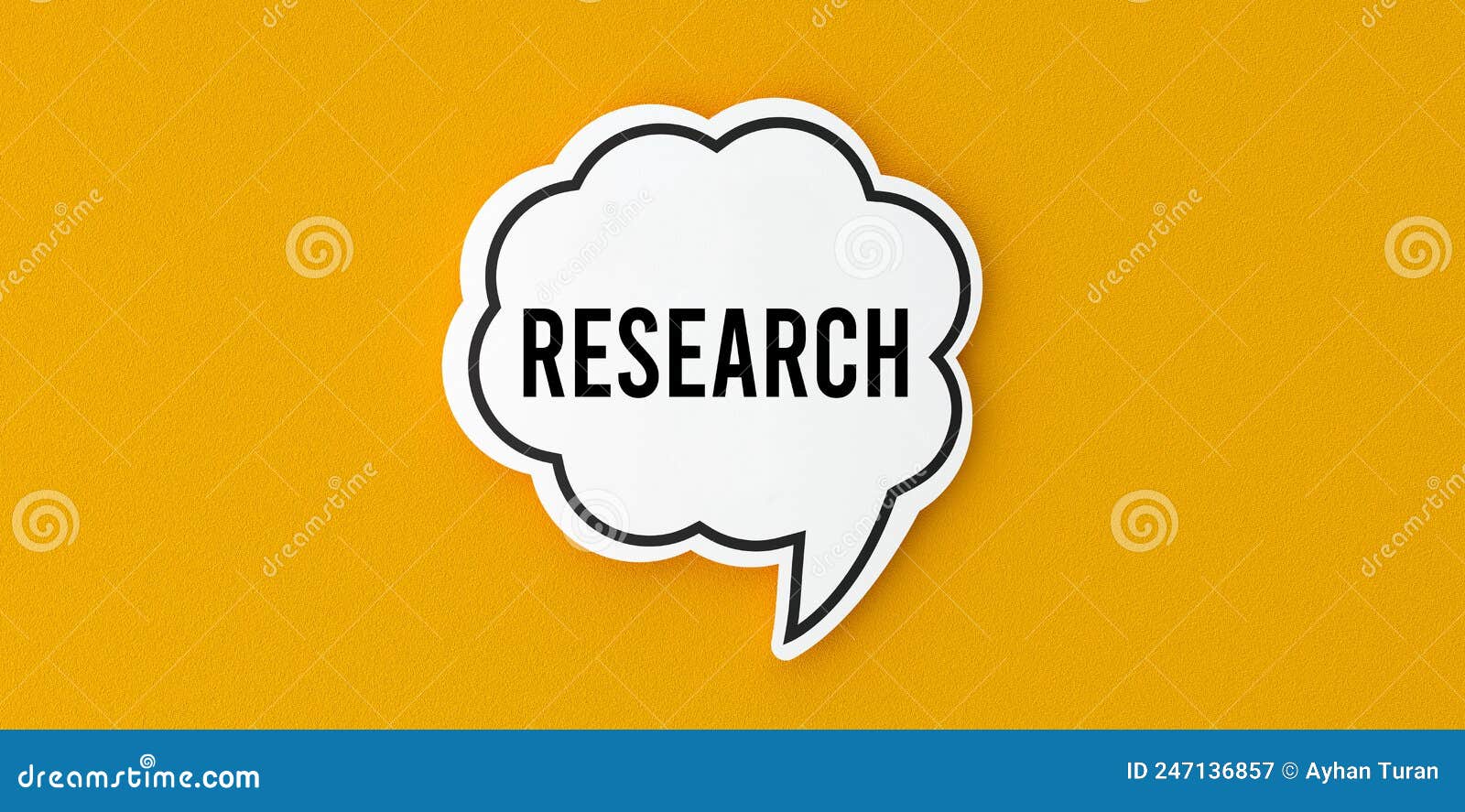Speech Bubble and Research Concept Stock Image - Image of calligraphy ...