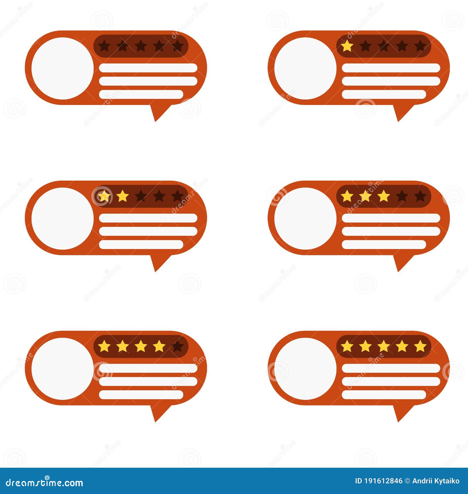 Speech Bubble Review with Customer Profile Stock Vector - Illustration ...