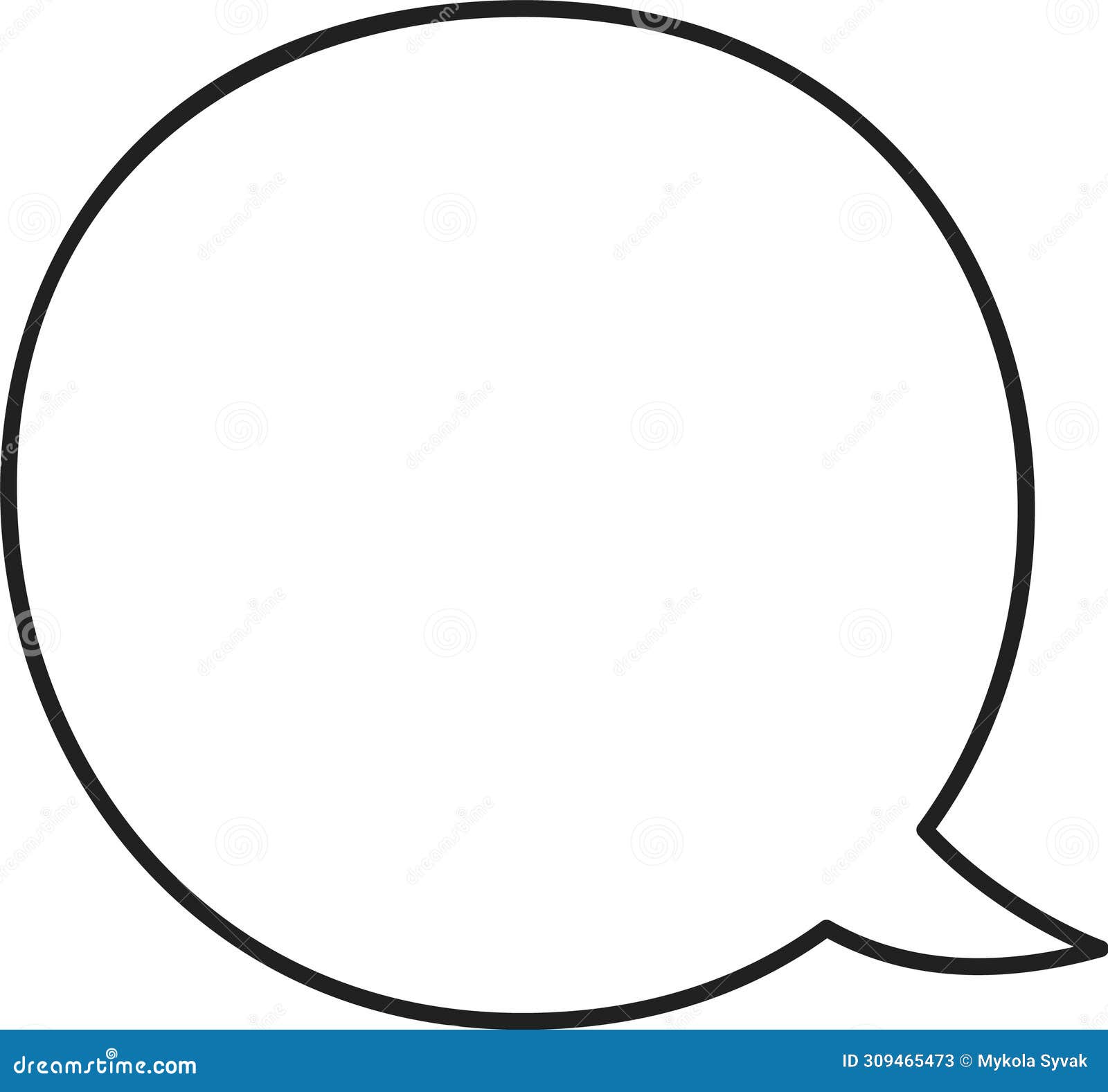 Speech Bubble Round Doodle stock vector. Illustration of note - 309465473