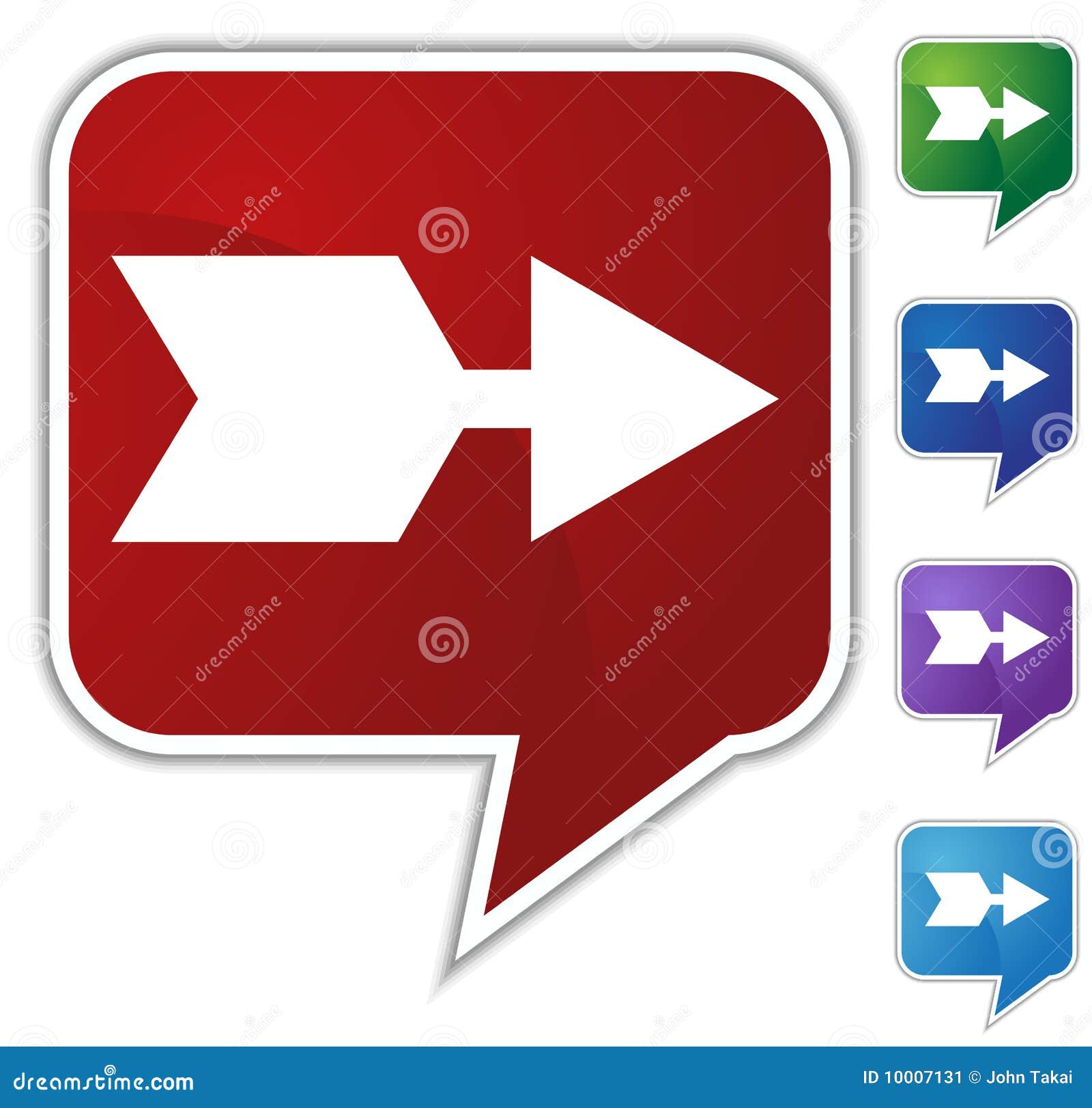 Speech Bubble Set - Arrow stock vector. Illustration of graphic - 10007131