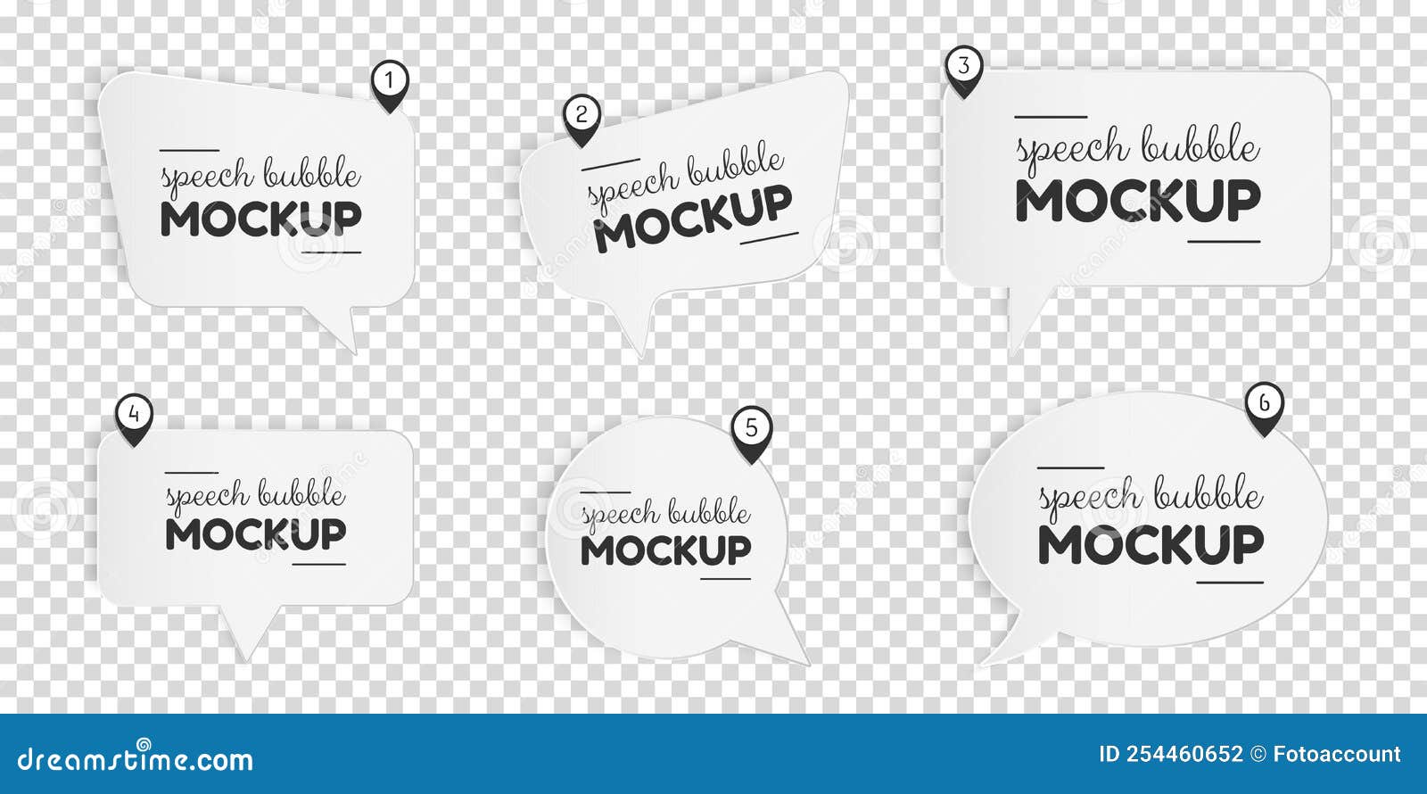 Speech Bubble Set - Different Vector Illustrations Isolated on ...