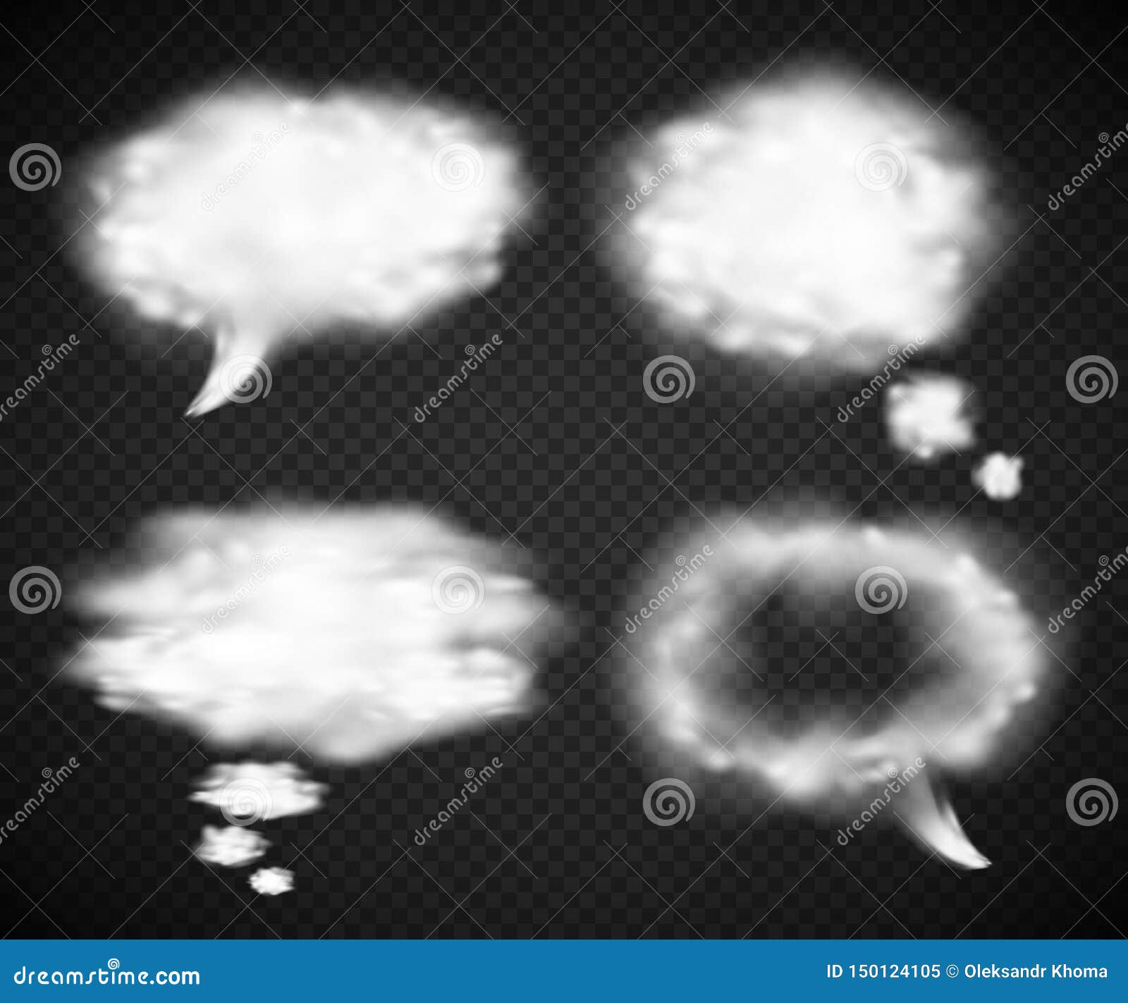 Speech Bubble Set in Realistic Style Stock Vector - Illustration of ...