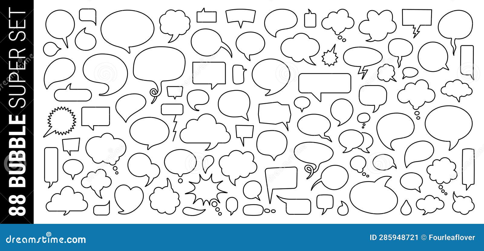 Speech Bubble Set. Talk Bubble. Cloud Speech Bubbles Collection Stock Vector - Illustration of ...