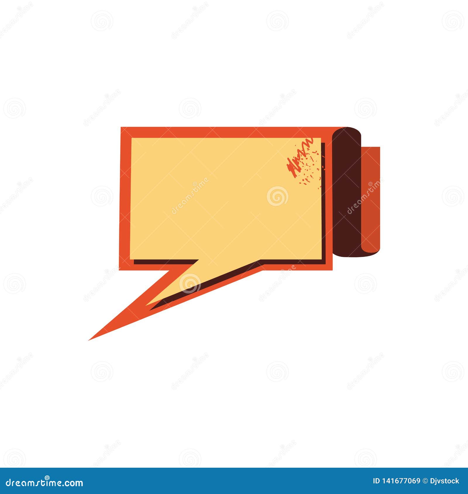 Speech Bubble in Shape Rectangle Stock Vector - Illustration of ...