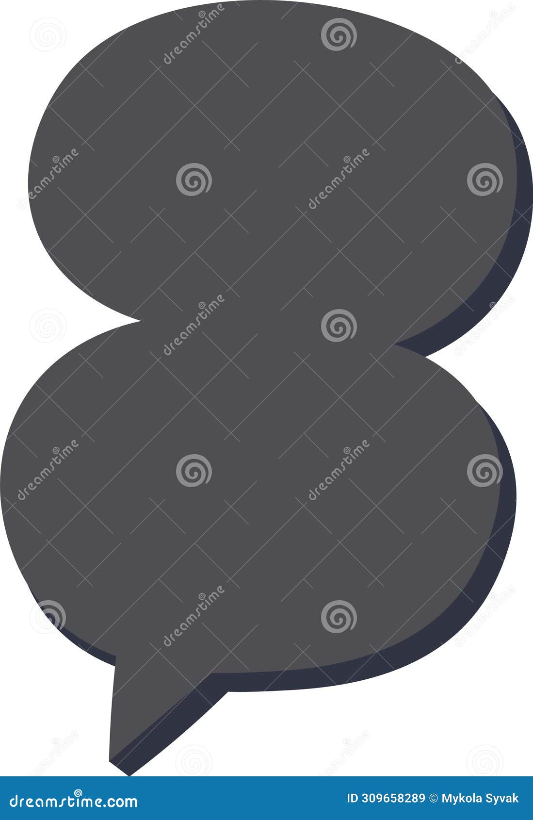Speech Bubble 8 Shape stock vector. Illustration of bubble - 309658289
