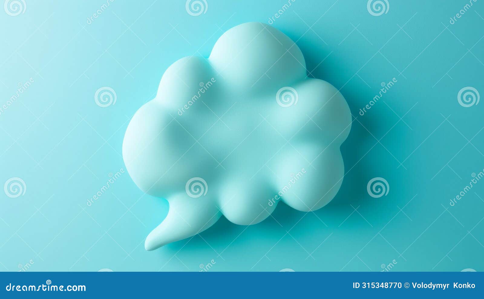 Speech Bubble Shaped Balloon on Blue Background - Communication Theme ...