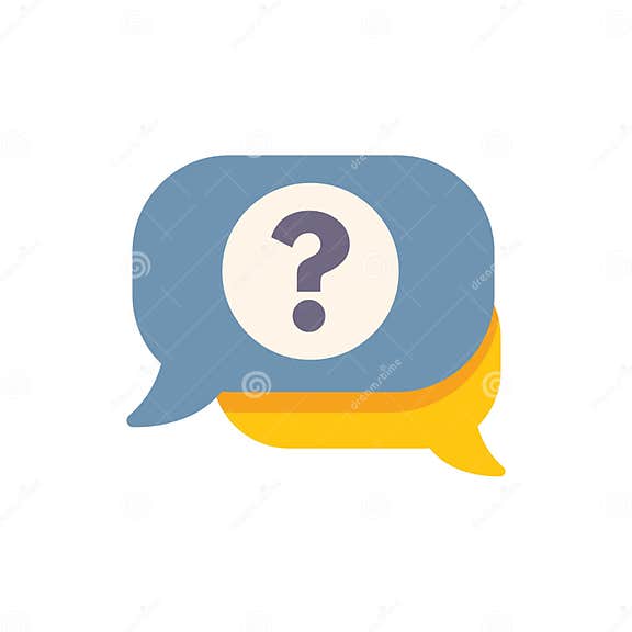 Speech Bubble Showing Question Mark Being Asked Stock Illustration ...