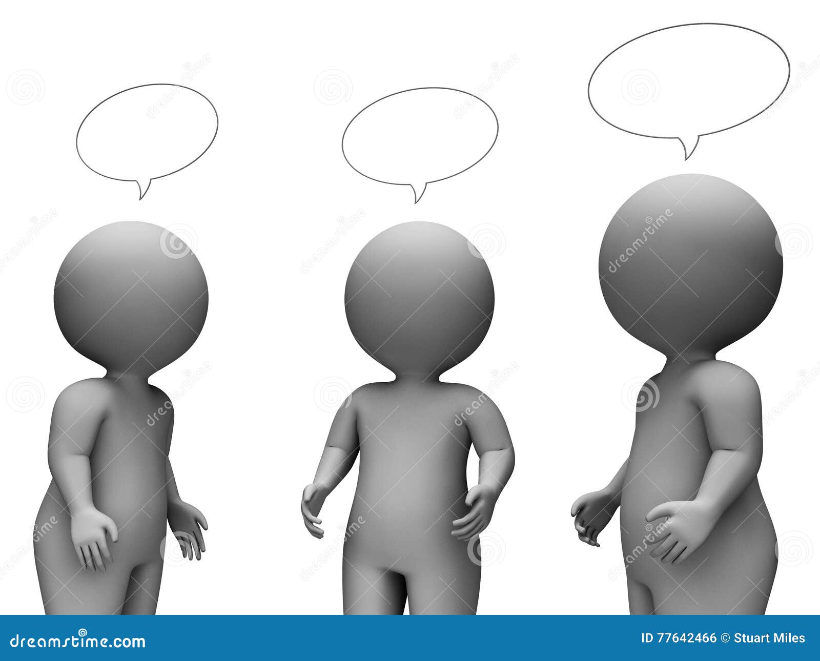 Speech Bubble Shows Render Chatting and Speaking 3d Rendering Stock ...