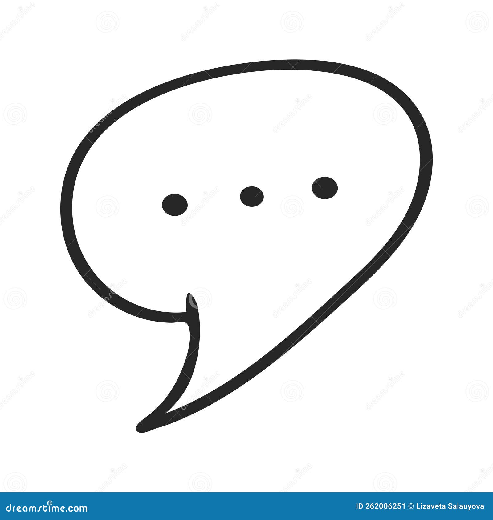 Speech Bubble Sign stock vector. Illustration of think - 262006251