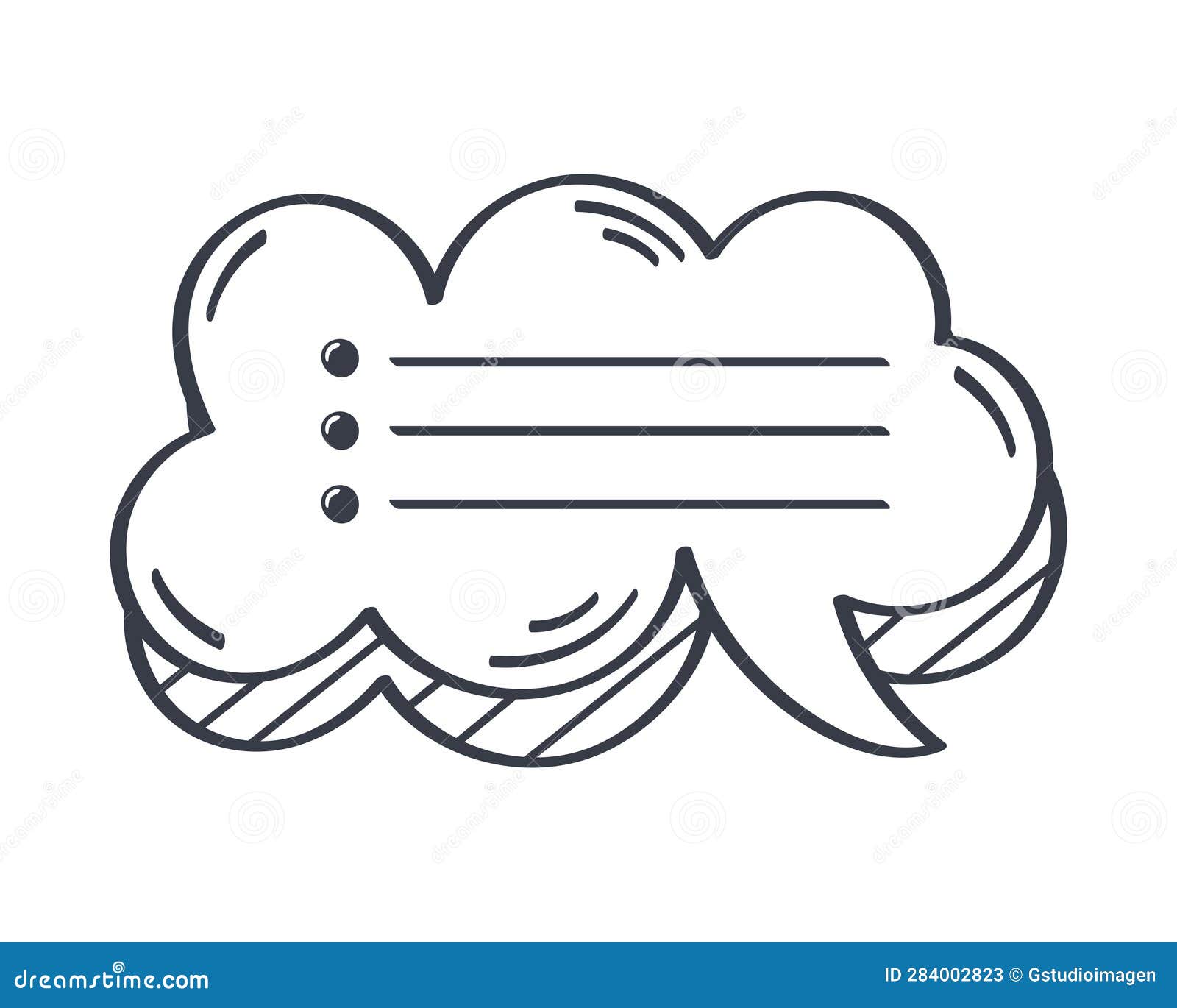 Speech bubble sketch stock vector. Illustration of design - 284002823
