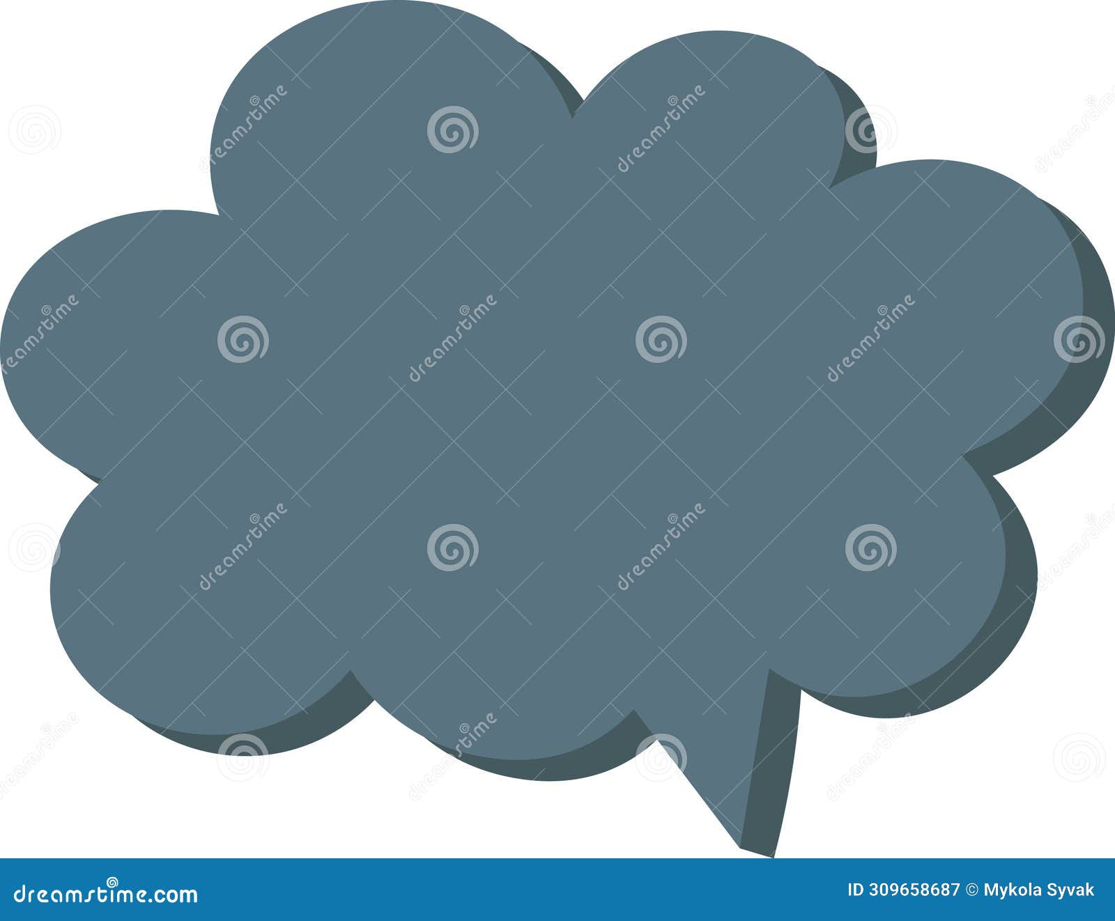 Speech Bubble Sky Shape stock vector. Illustration of blank - 309658687