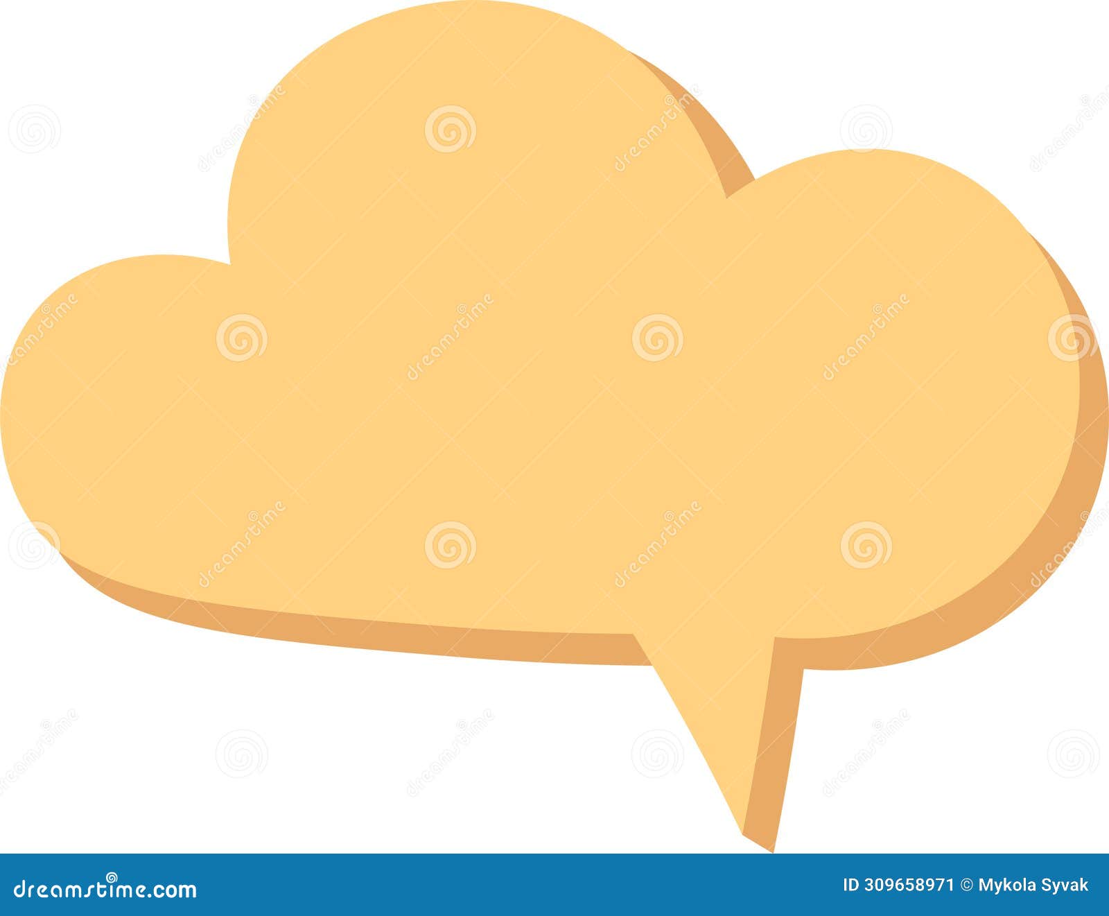 Speech Bubble Sky Shape stock vector. Illustration of abstract - 309658971