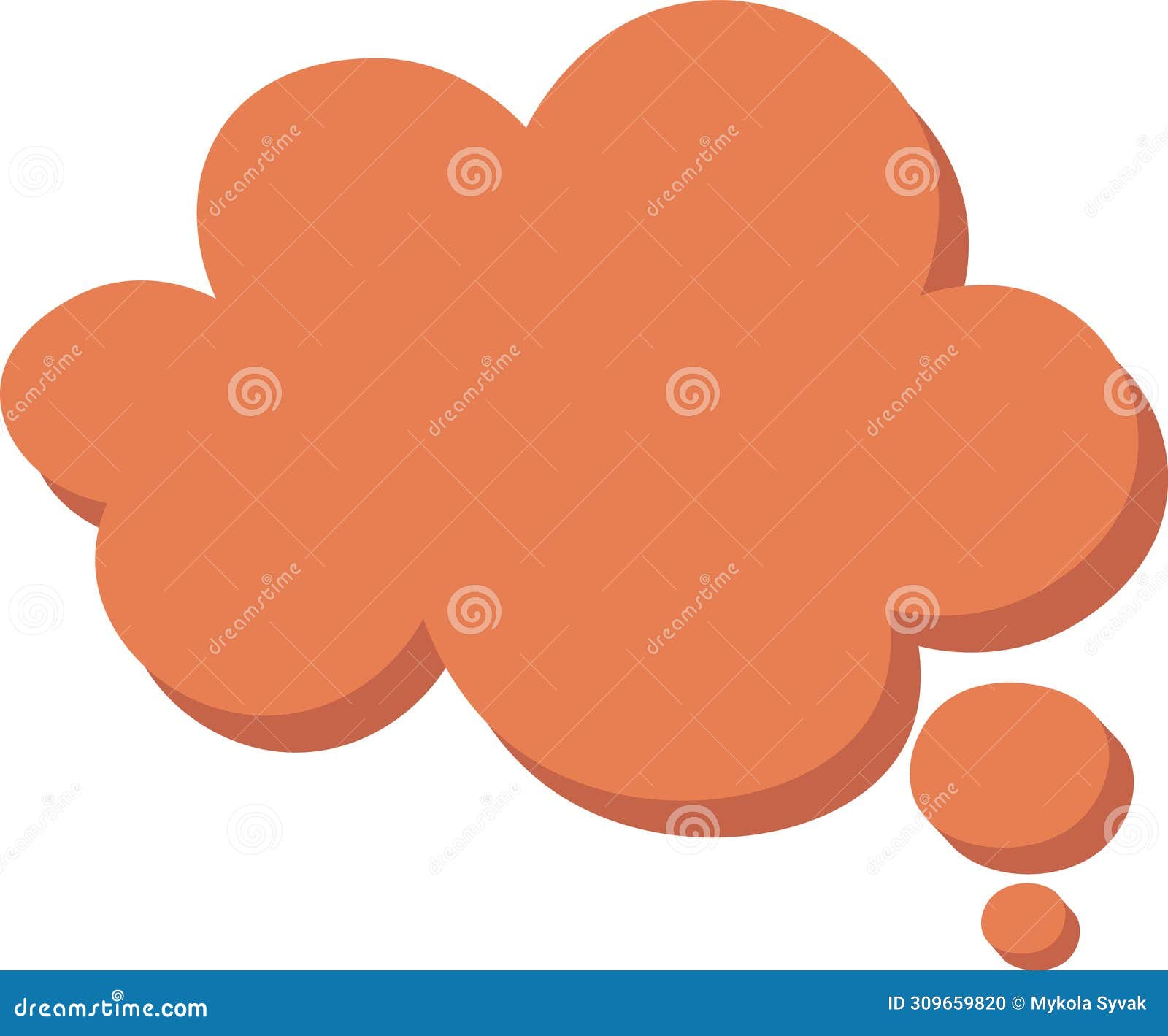 Speech Bubble Sky Shape stock vector. Illustration of sign - 309659820