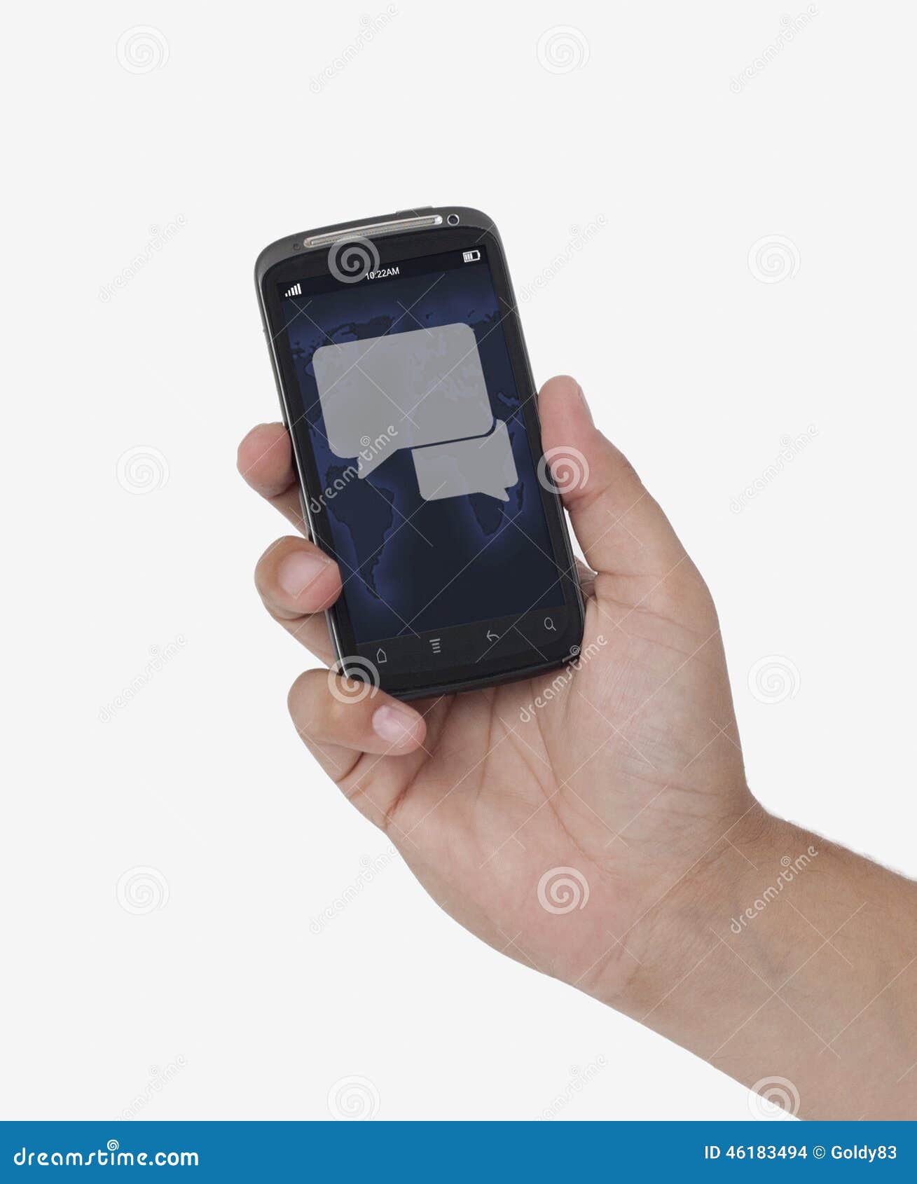 Speech Bubble on the Smart Phone Stock Photo - Image of icons, bubble ...