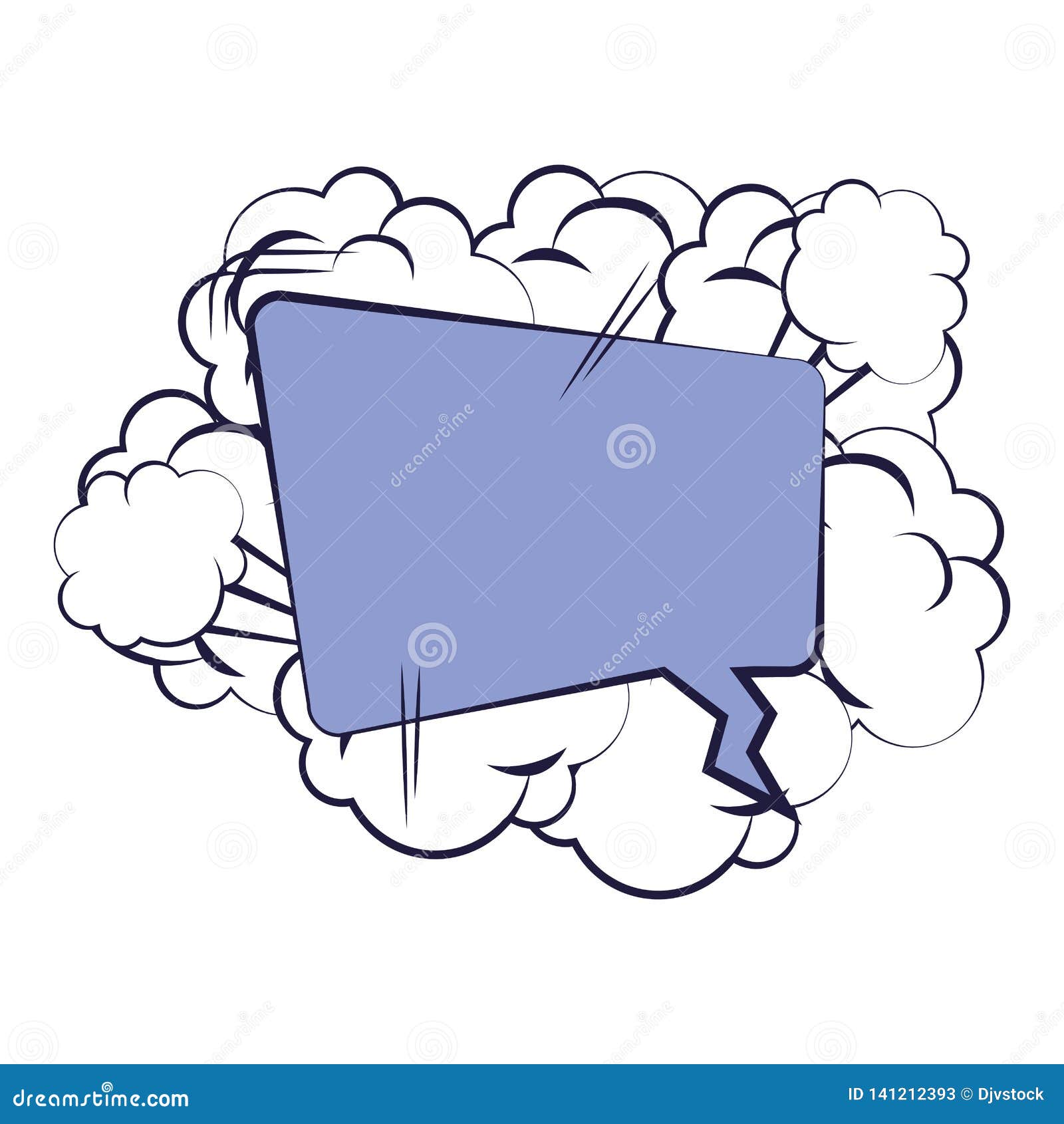 Speech Bubble with Smoke Pop Art Style Stock Vector - Illustration of ...
