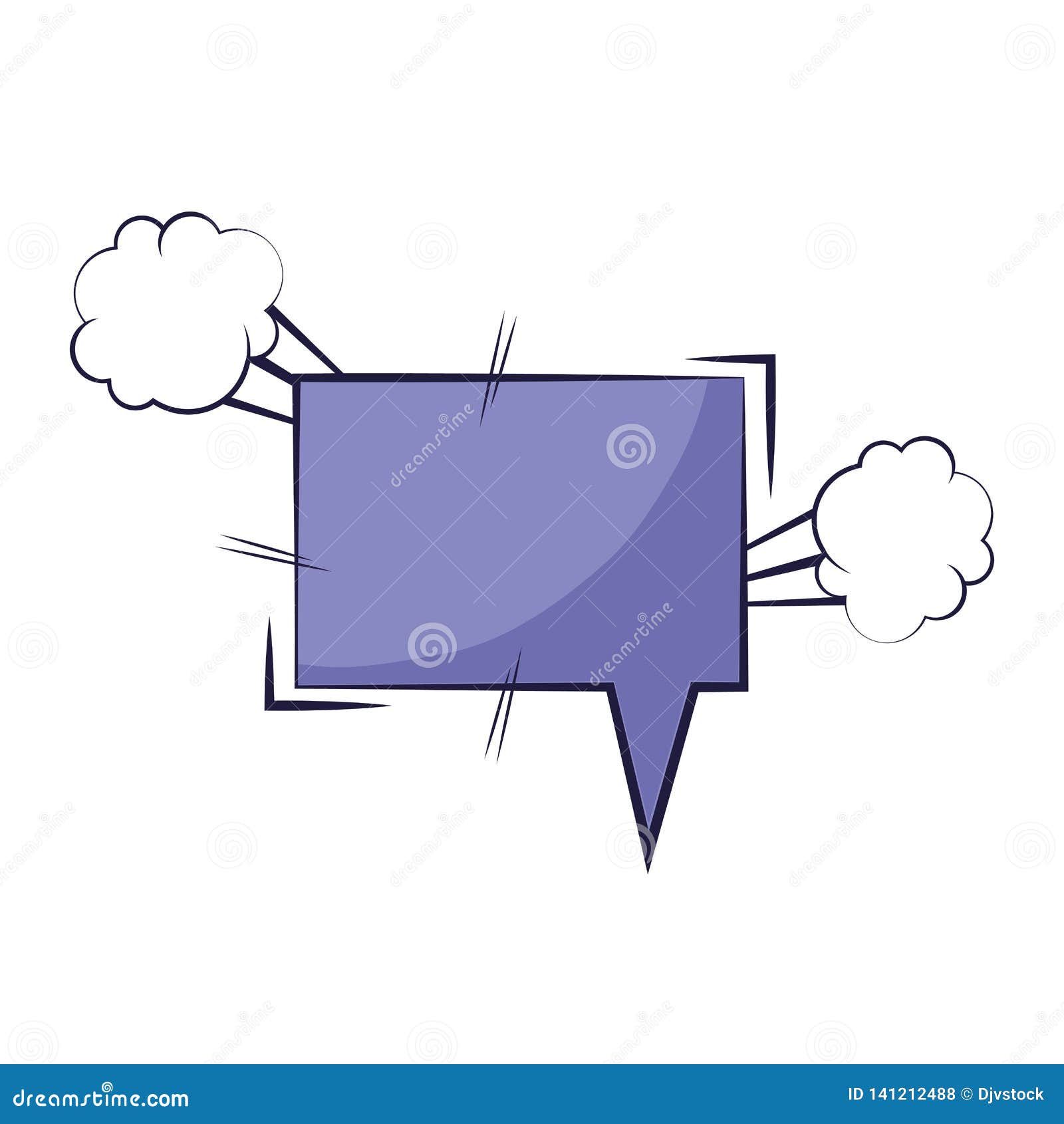 Speech Bubble with Smoke Pop Art Style Stock Vector - Illustration of ...