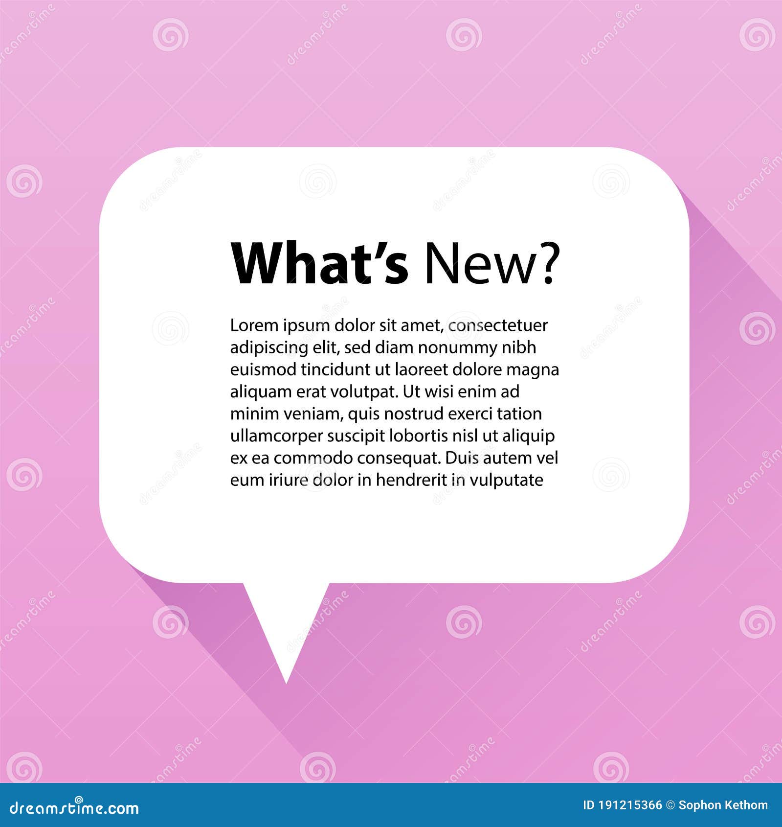 Speech Bubble Banner with Space for Texts. Flat Design Stock Vector ...