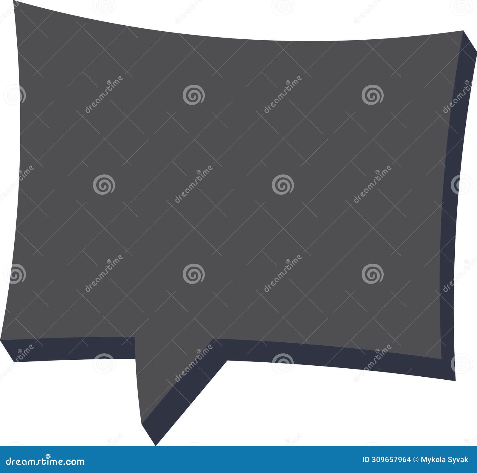 Speech Bubble Square Shape stock vector. Illustration of square - 309657964