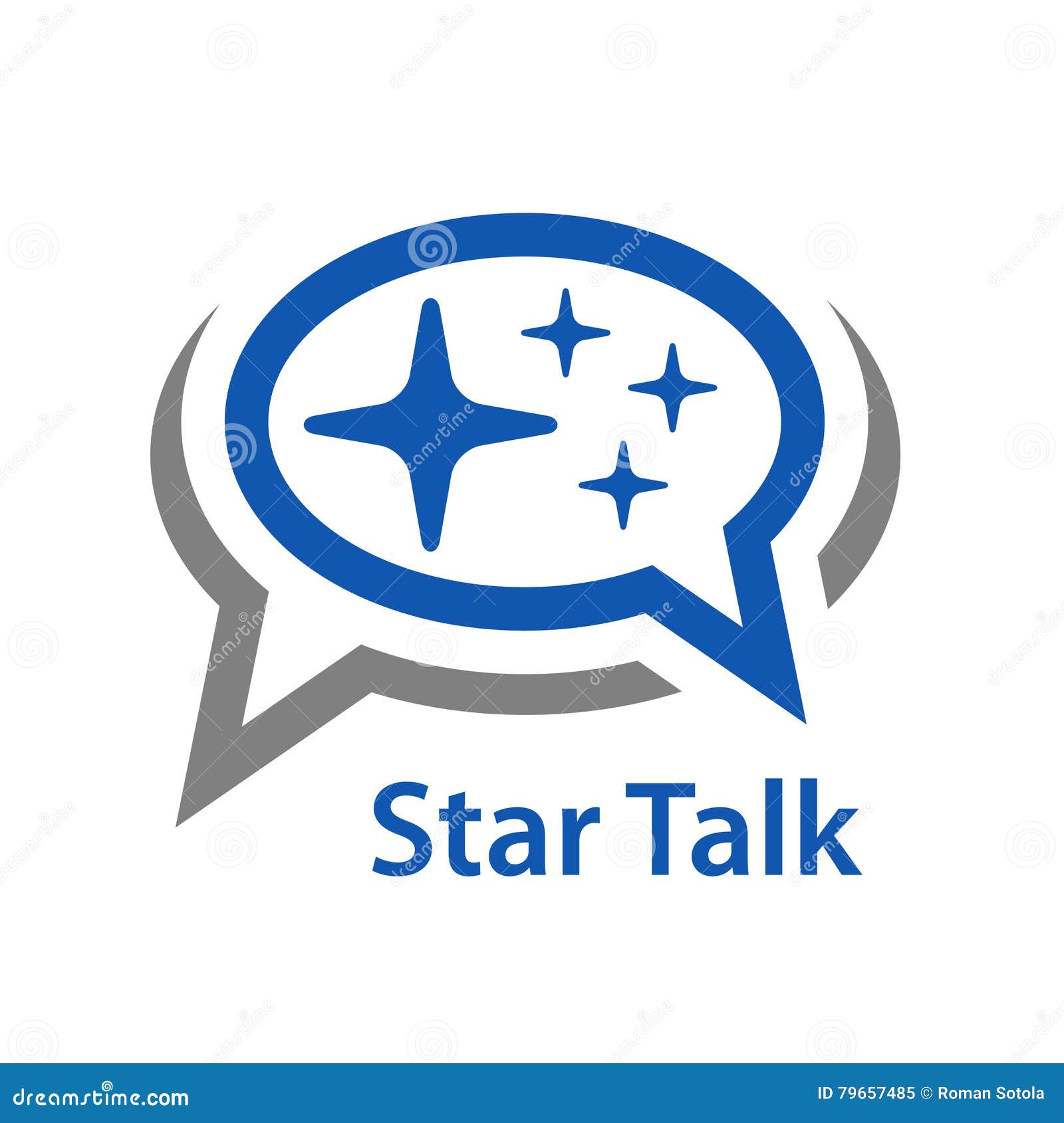 Speech Bubble Star Talk Icon Stock Vector - Illustration of ...