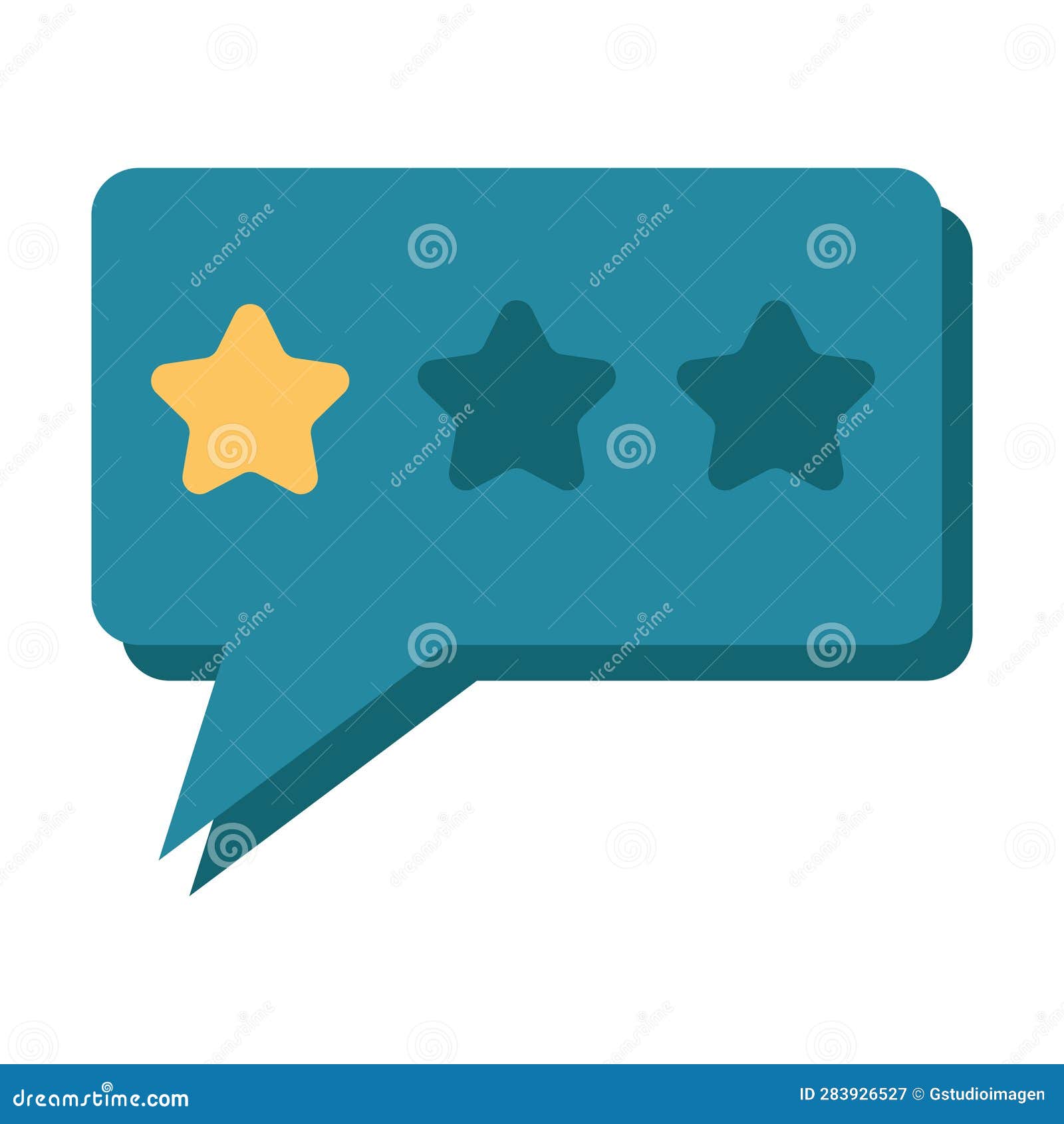 Speech bubble with stars stock vector. Illustration of vector - 283926527