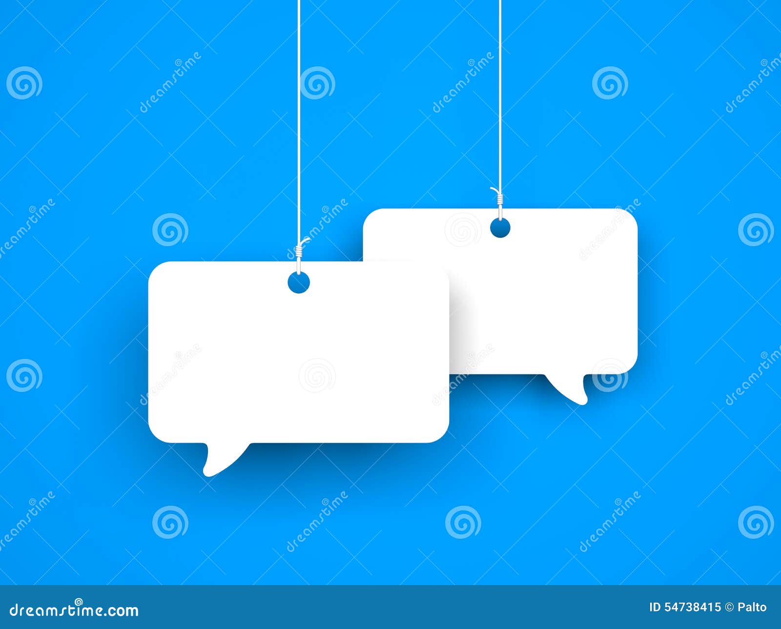 Speech Bubble on the String Stock Illustration - Illustration of idea ...