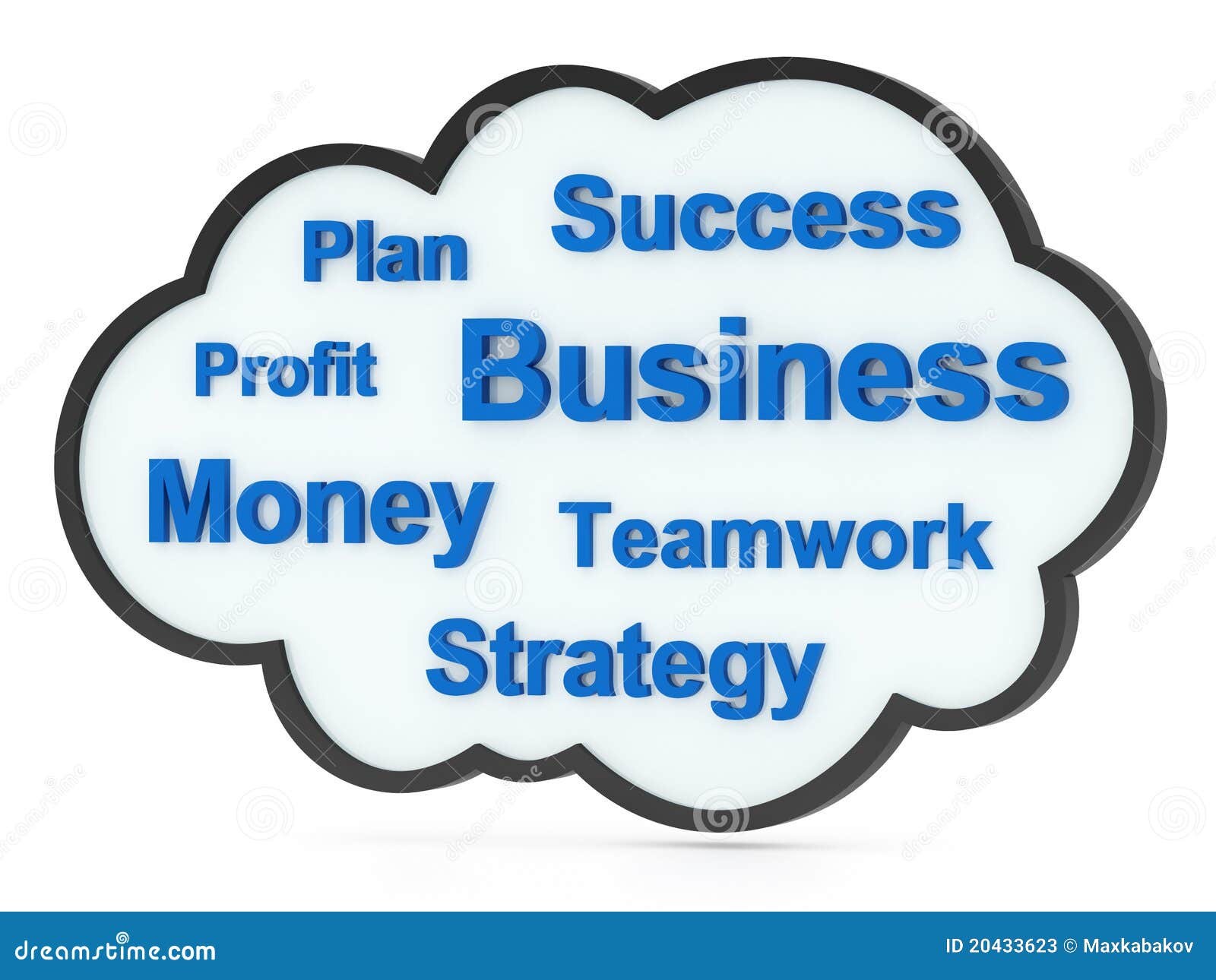 Speech Bubble or Tag Cloud with Business Words Stock Illustration ...