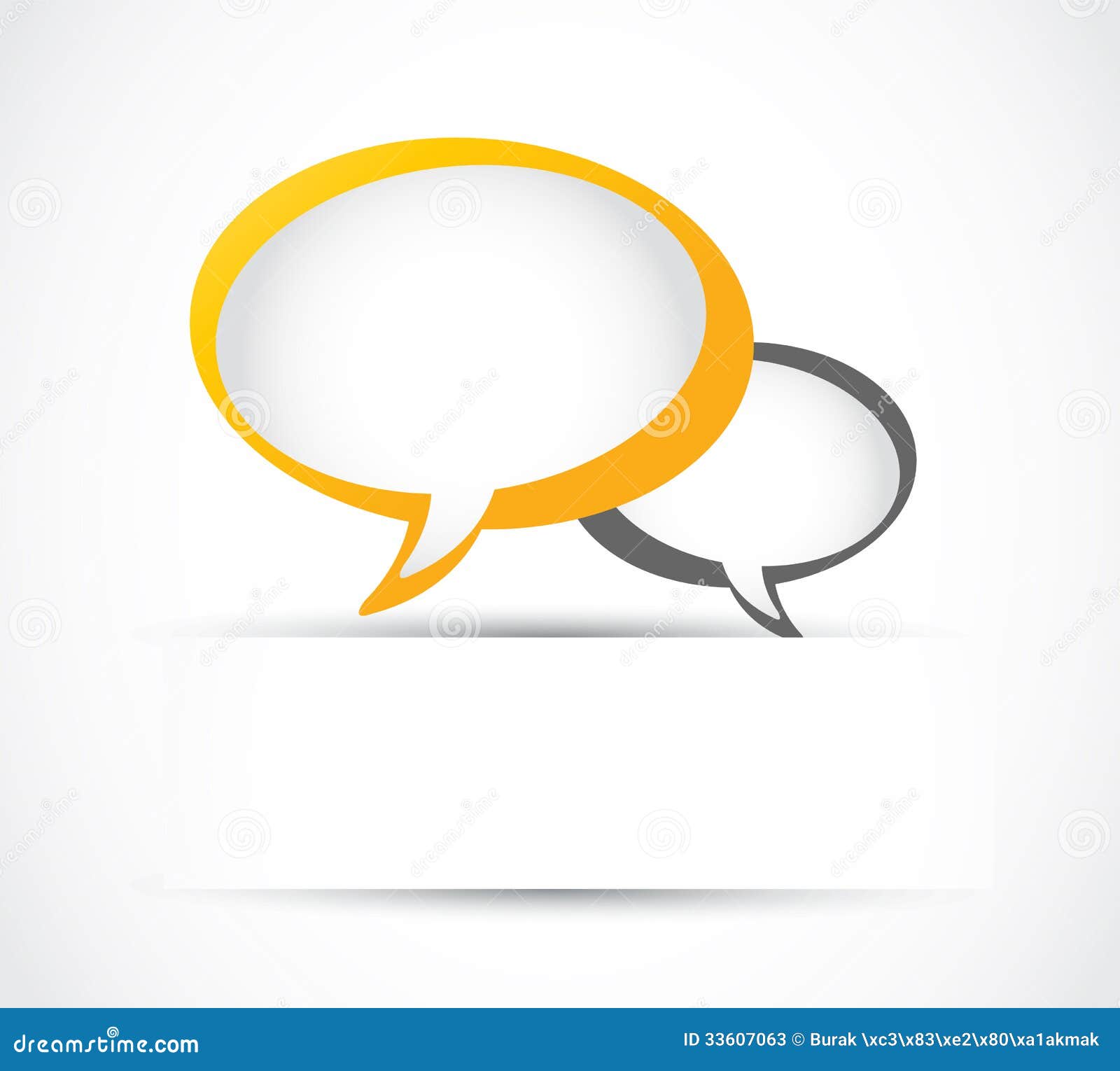 Speech Bubble, Talking Banner Stock Vector - Illustration of ...