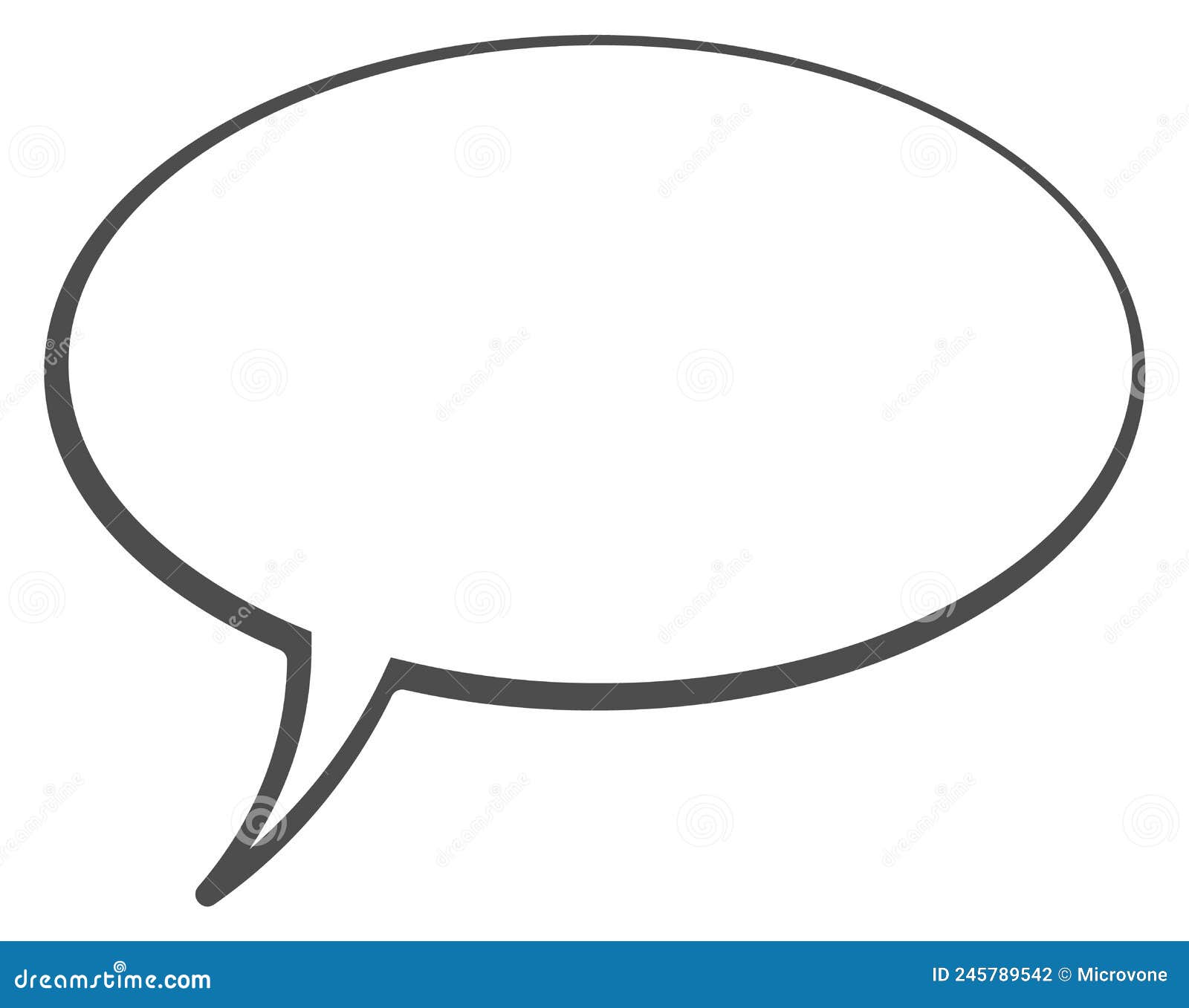 Speech Bubble Template. Blank Message Comic Balloon Stock Vector ...