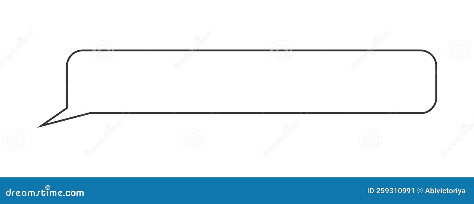 Speech Bubble Template. Empty Online Chat Frame Isolated on White ...