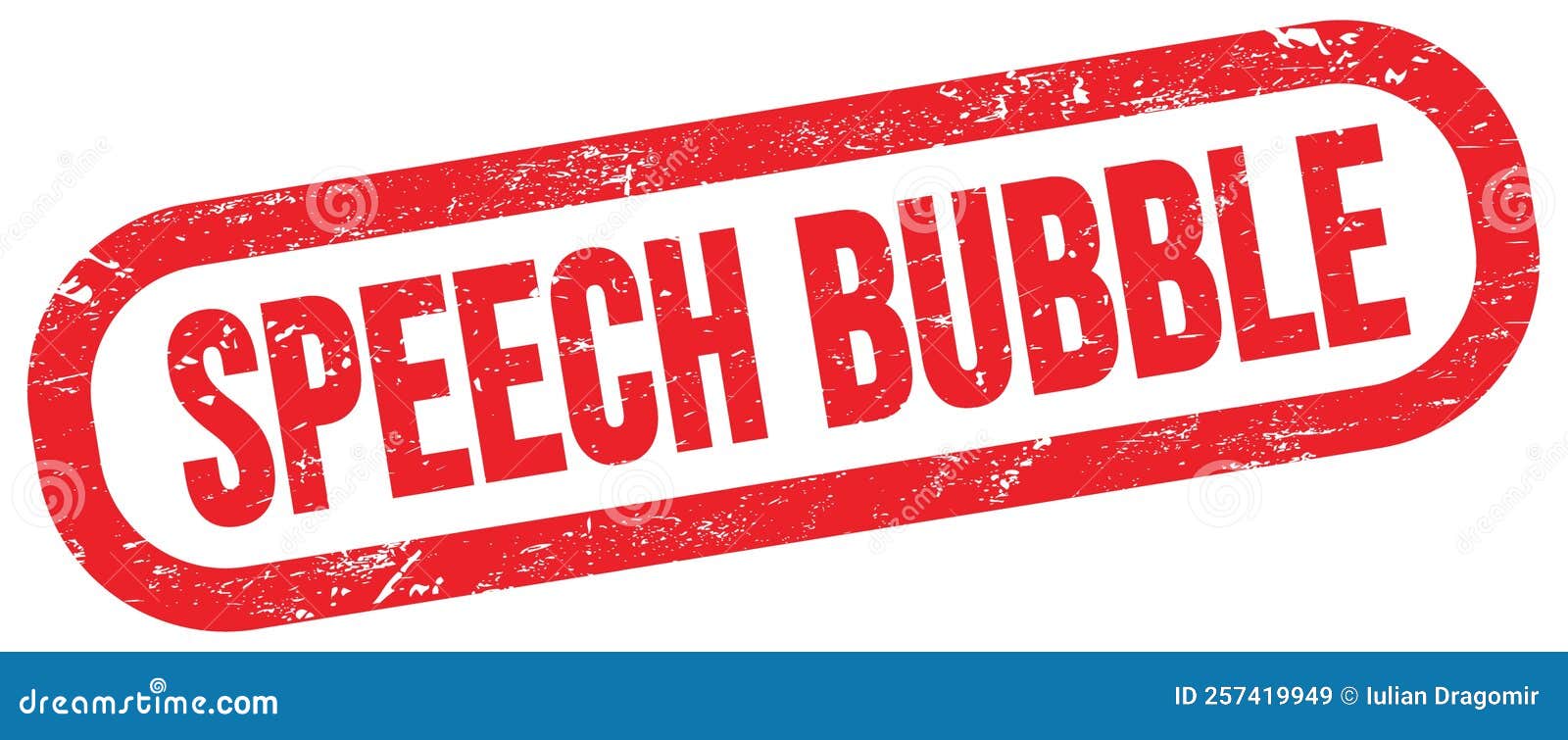 SPEECH BUBBLE, Text Written on Red Stamp Sign Stock Illustration ...