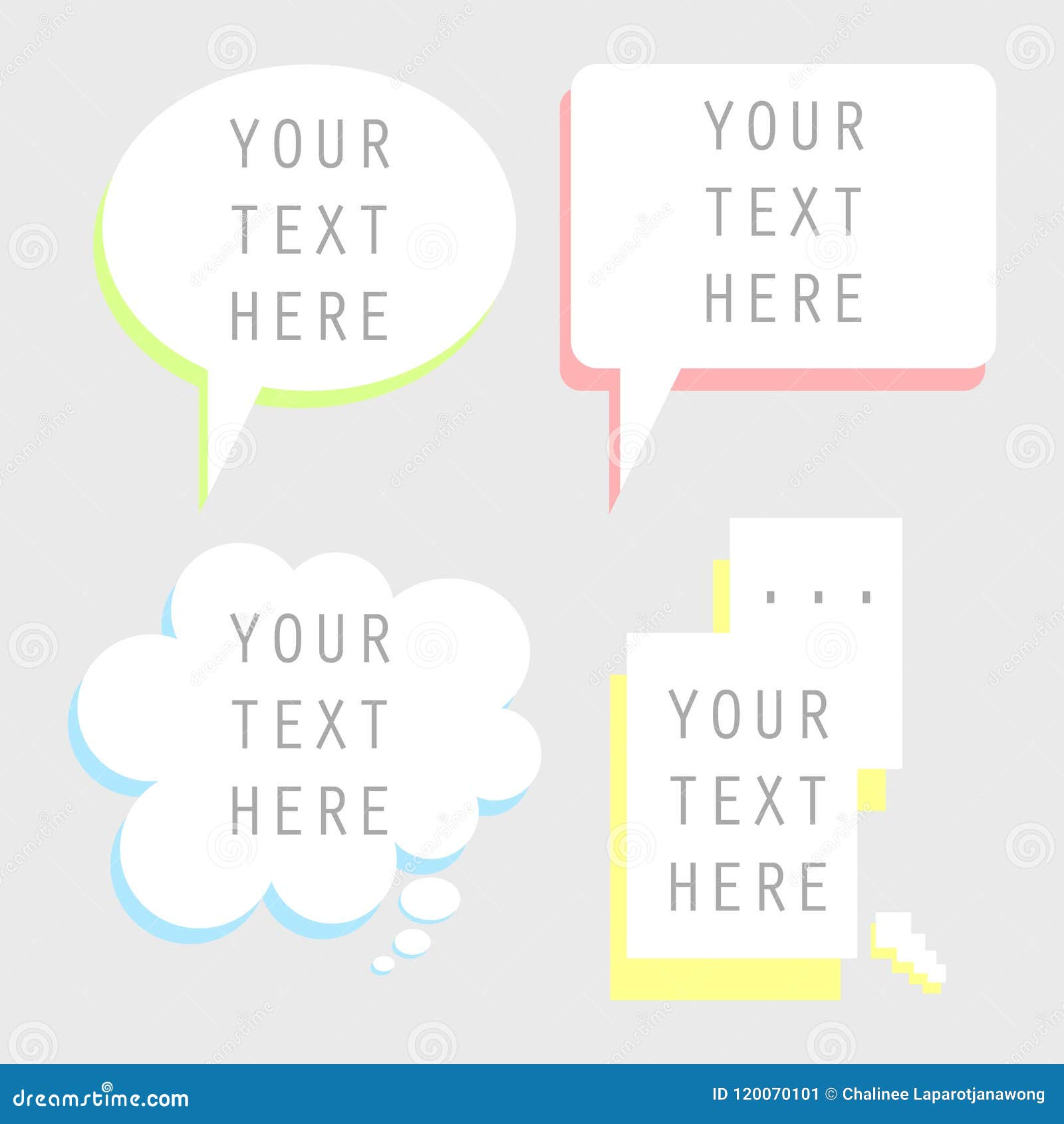 Speech Bubble, Thinking Box Stock Vector - Illustration of advertising ...