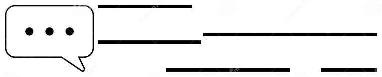 Horizontal Chat or Message Notification Vector with Three Dots and ...