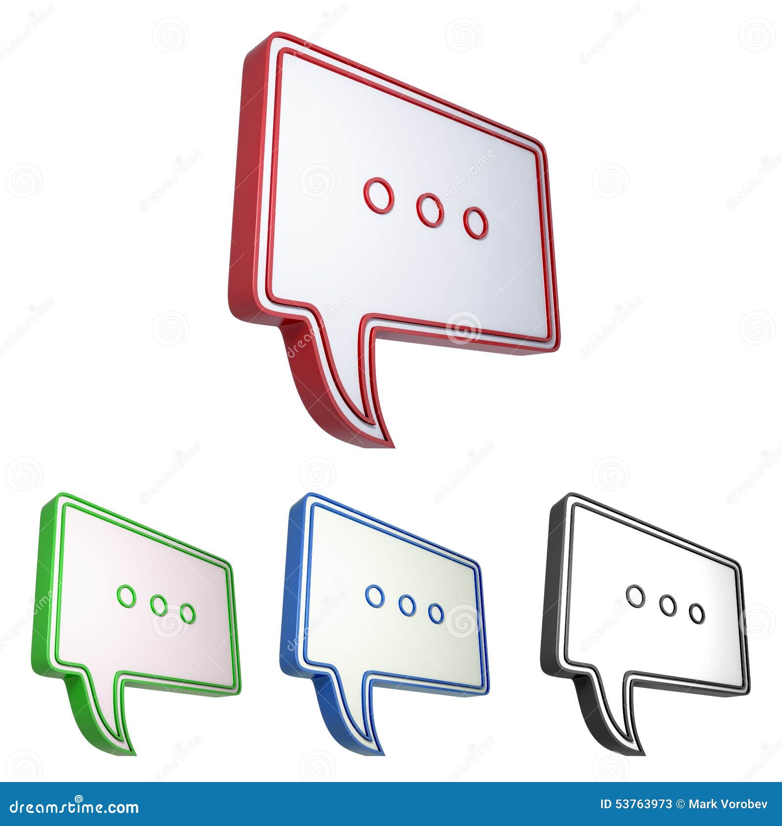 Speech Bubble with Three Dots Symbol Stock Illustration - Illustration ...