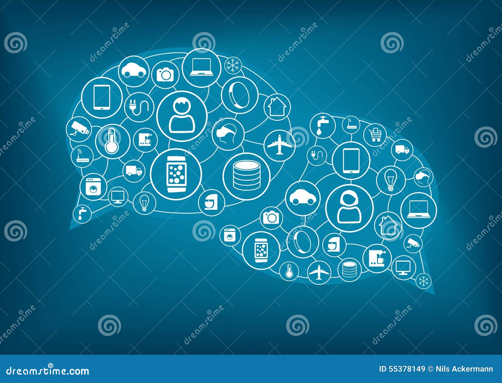 Speech Bubble To Represent Wireless Communication of Connected Devices ...
