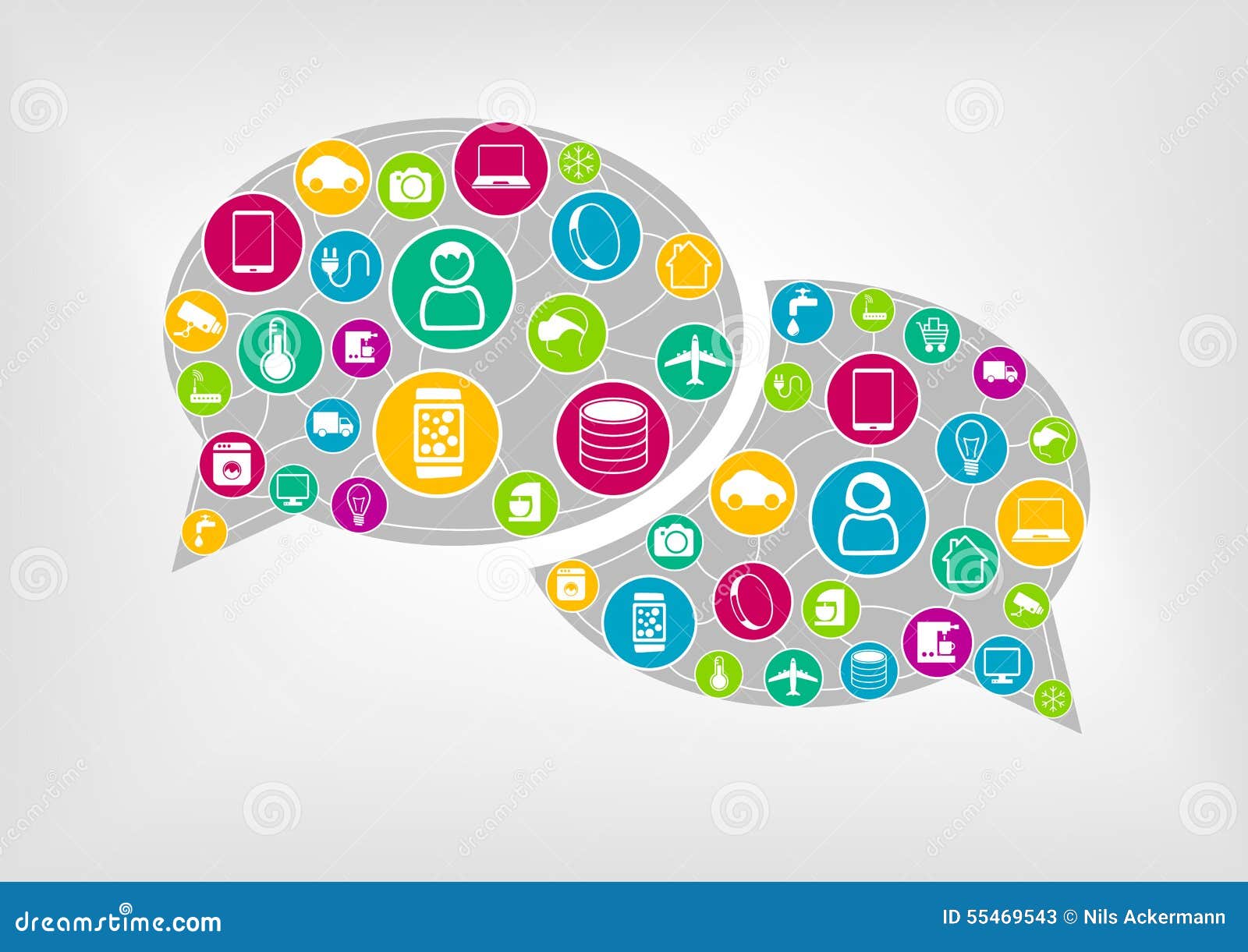 Speech Bubble To Represent Wireless Communication of Connected Devices ...